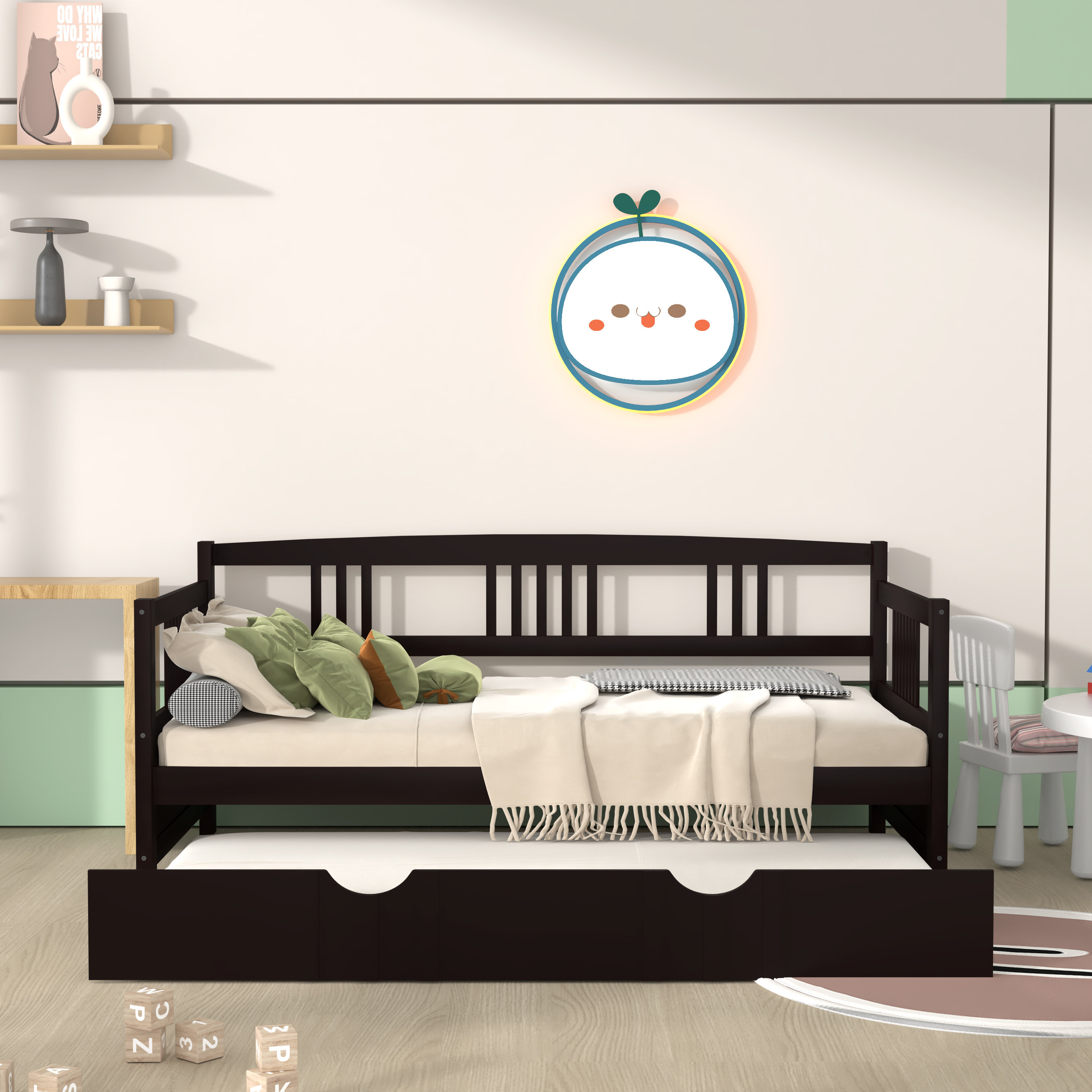 Red Barrel Studio Ajayceon Twin Size Daybed Wood Bed With Twin Size ...