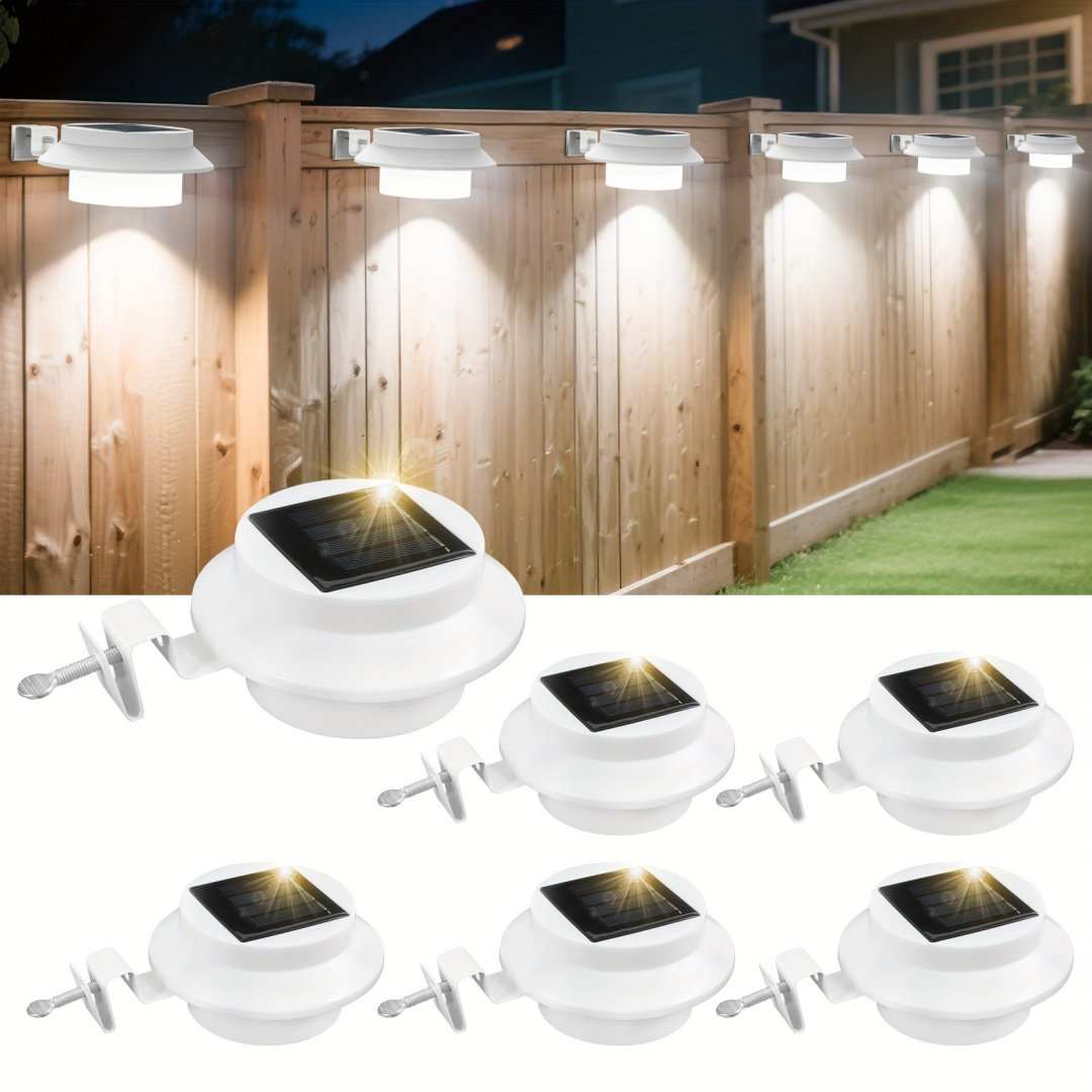 Dakota Fields 6 Pack Solar Gutter Lights Drainage Gutter Lights LED ...