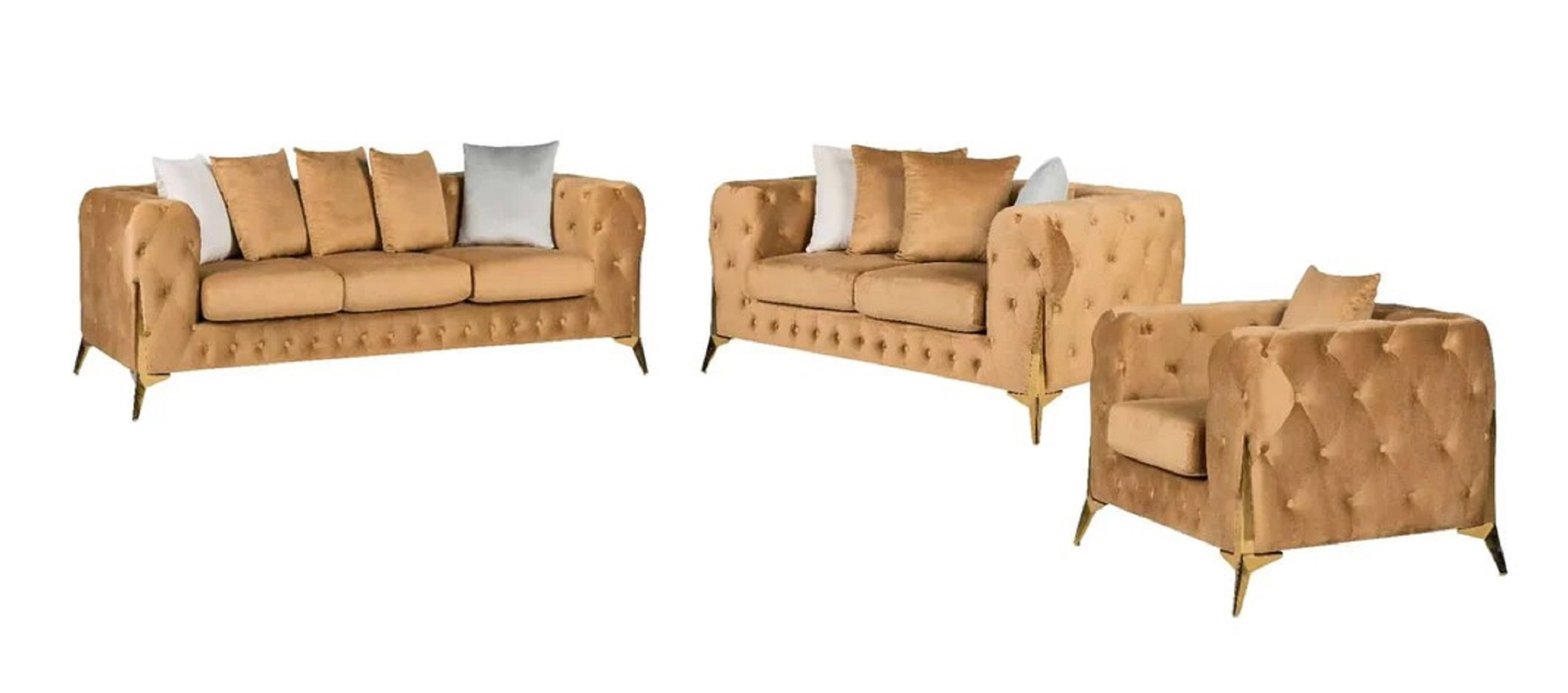 Everly Quinn Matrix Sofa Set with Loveseat and 3 Seater Sofa Zhanna | Wayfair