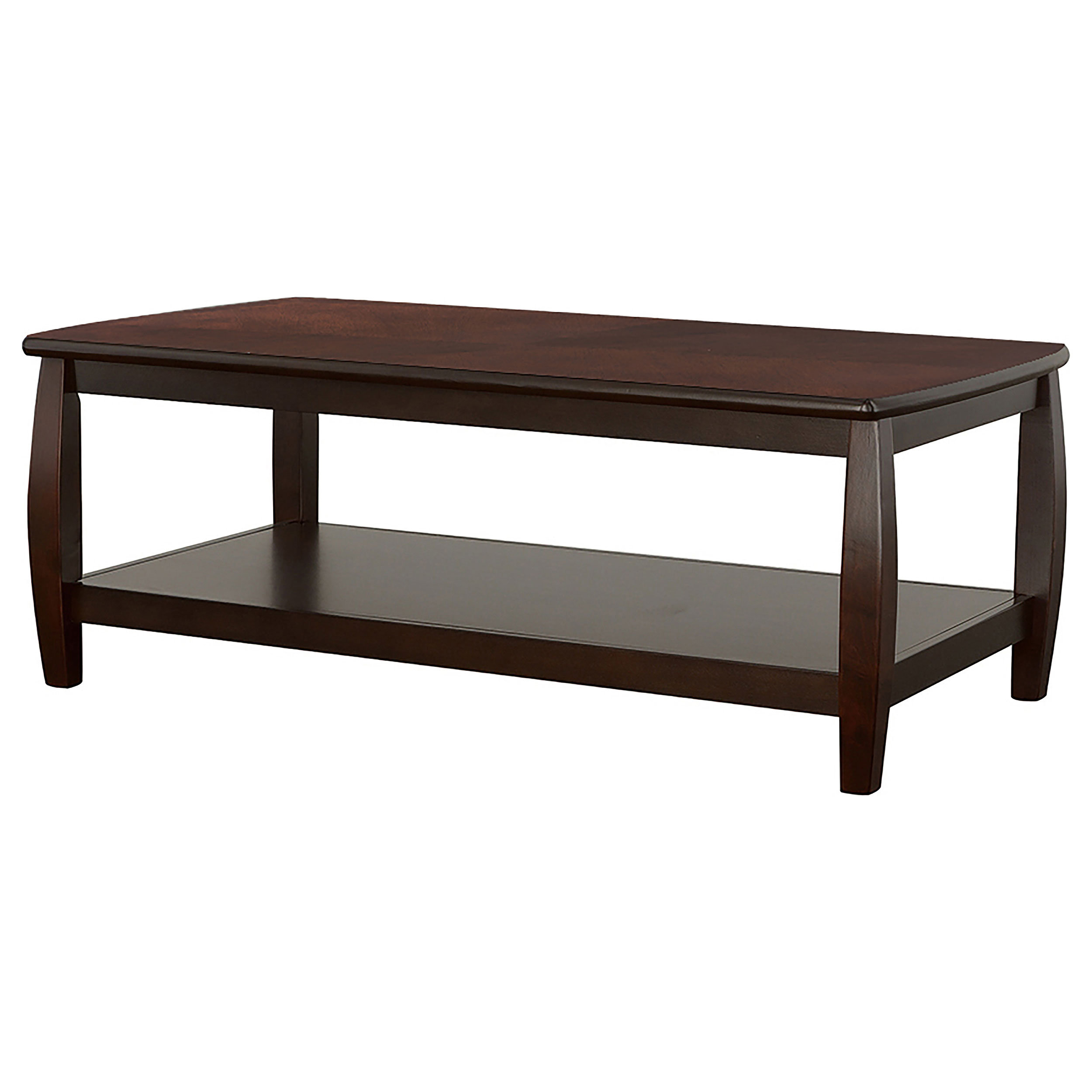 Red Barrel Studio® Dixon 1-Shelf Rectangular Wood Coffee Table Espresso ...