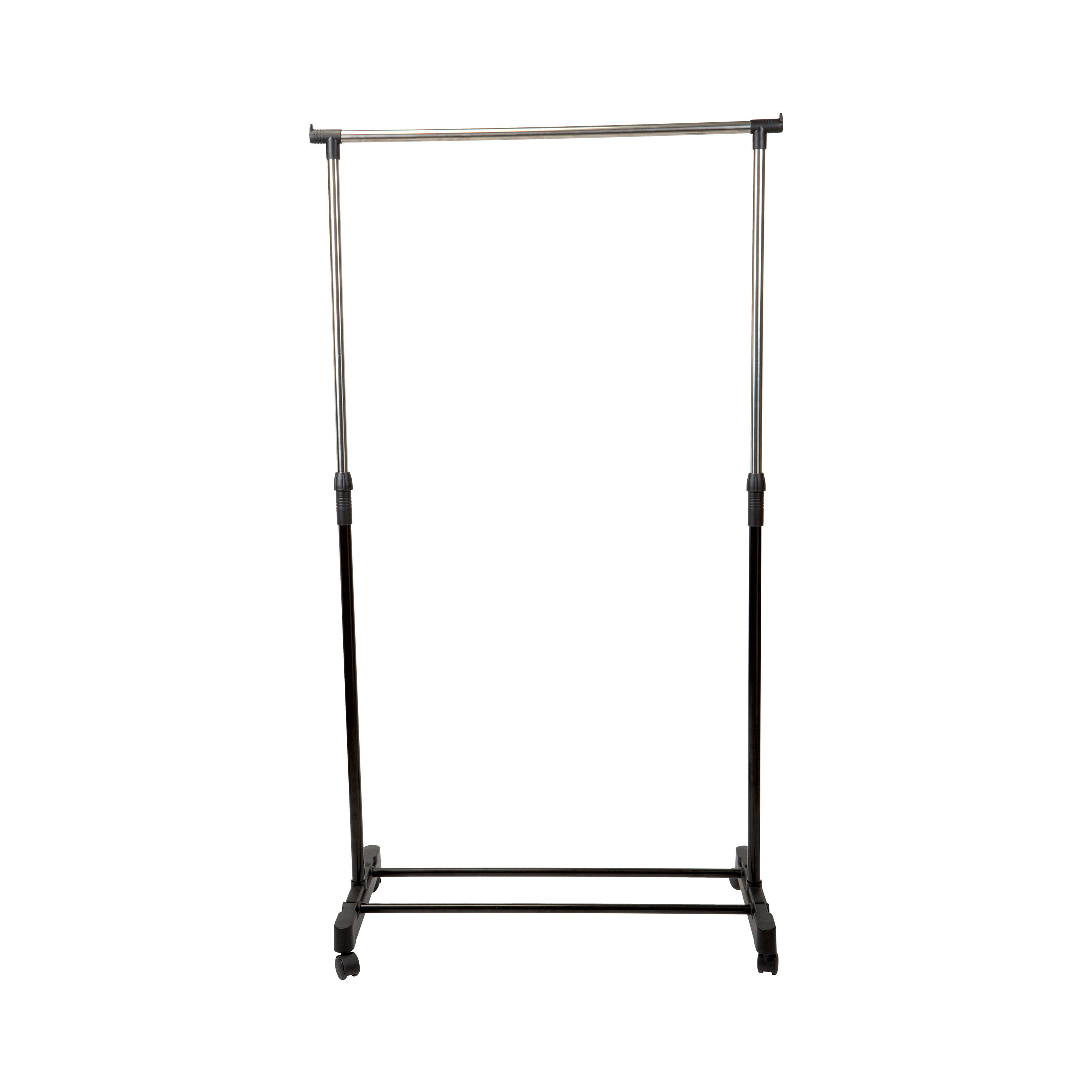 Simplify 32" Single Tier Adjustable Height Rolling Garment Rack ...