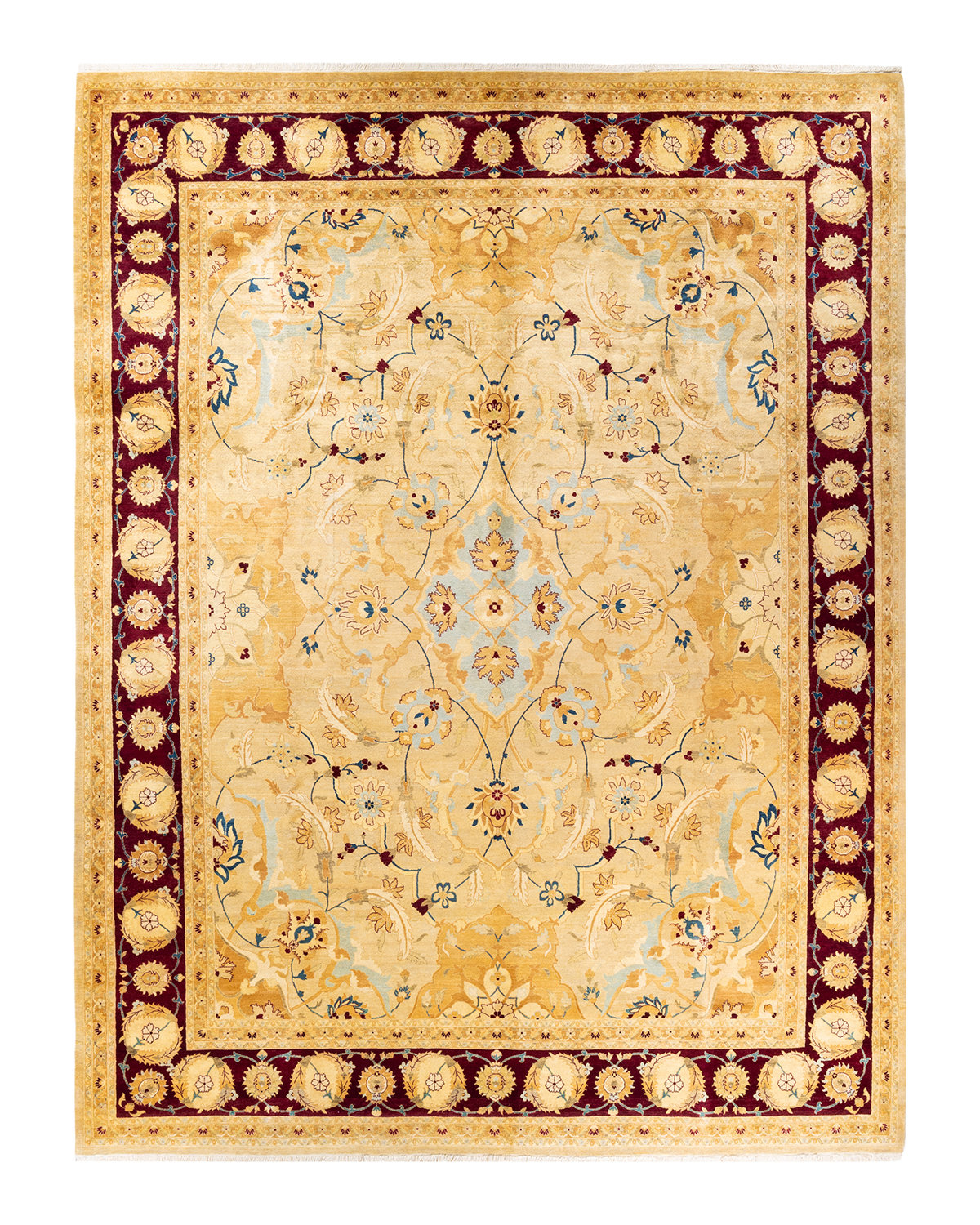 The Twillery Co. Keenan One-of-a-Kind Hand-Knotted Area Rug - Gold, 9'2 ...