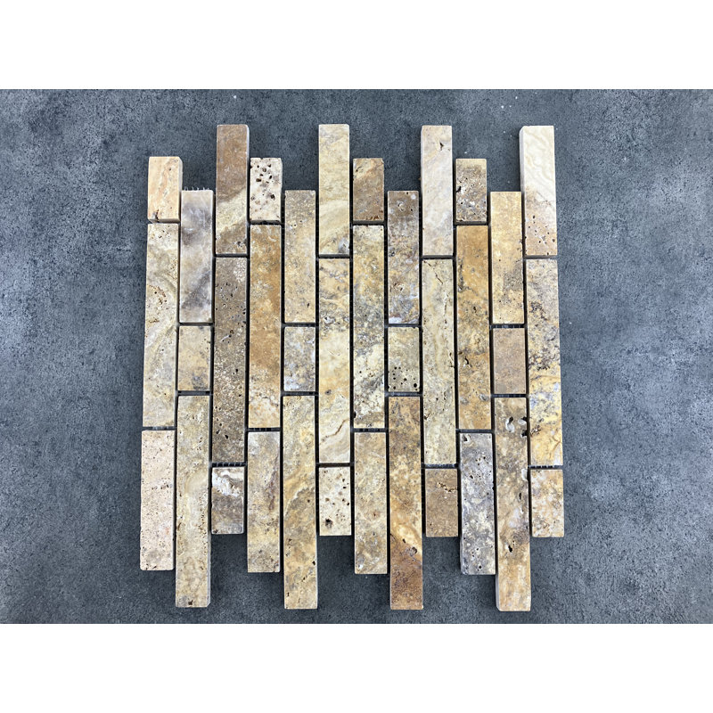 Miletos Stone Collection Natural Stone Mosaic Subway Wall & Floor Tile ...