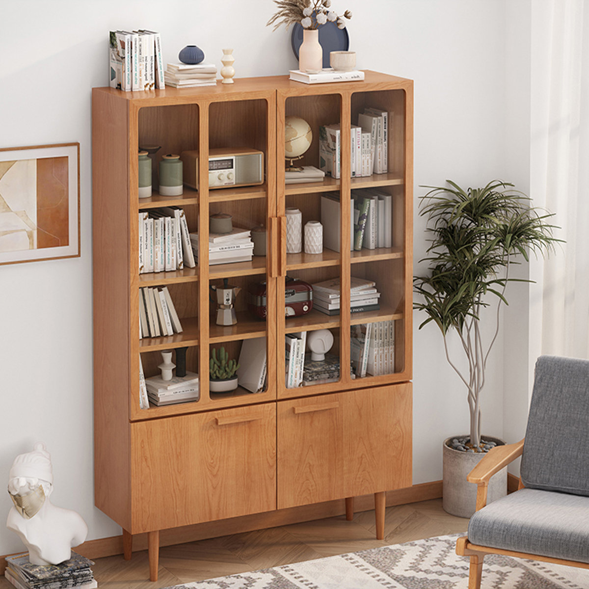 Rite Treasure Brown Standard Solid Wood Bookcases - Wayfair Canada