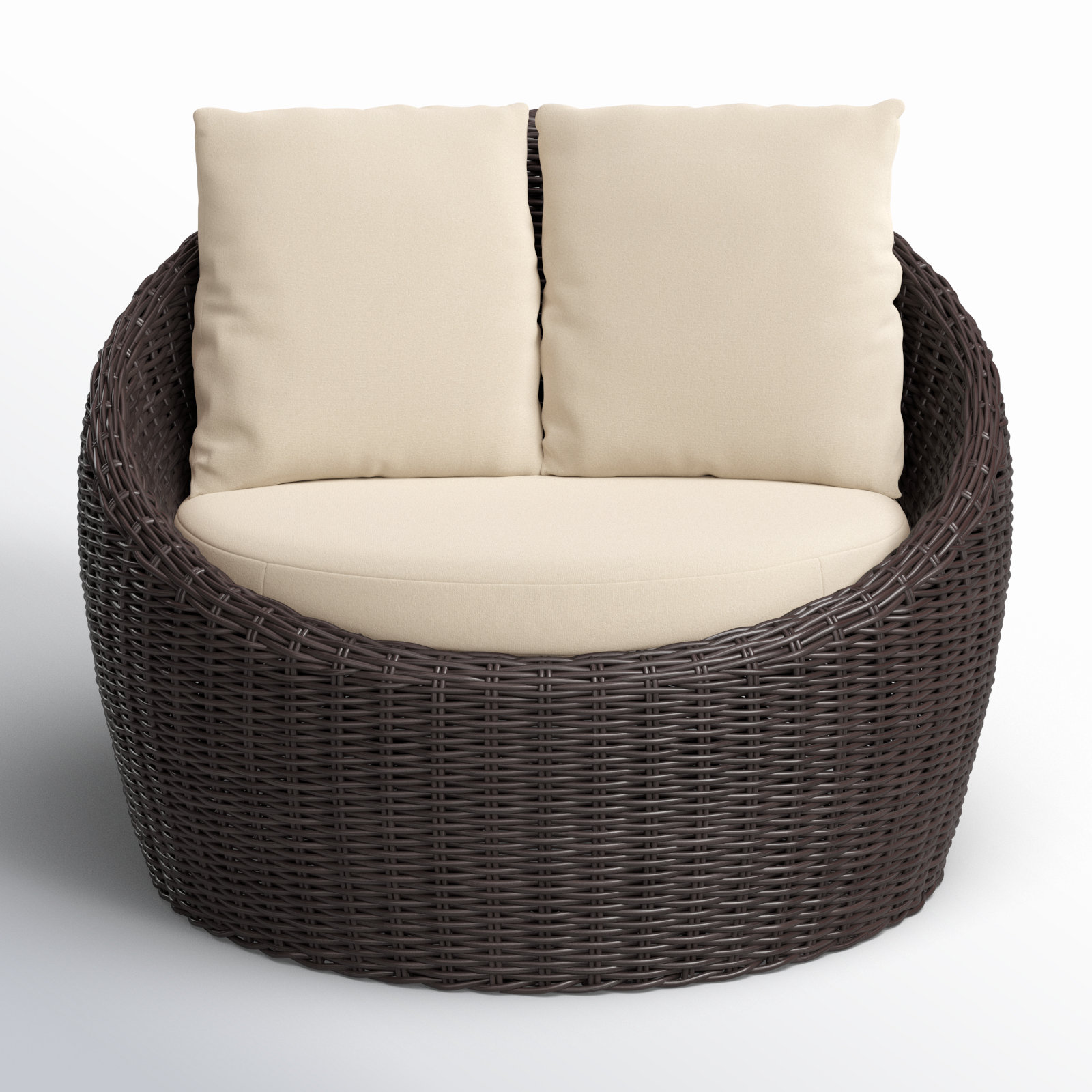 Birch Lane™ Jago Outdoor Weather Resistant Rattan Snuggle Chair ...