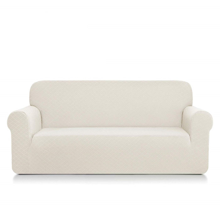 Red Barrel Studio® Ultra Soft Rhombus Box Cushion Sofa Slipcover ...