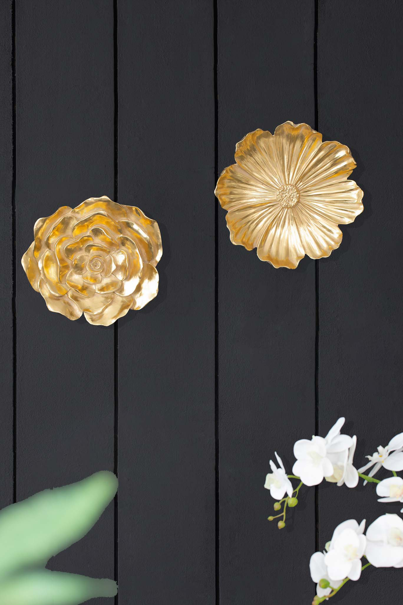 House of Hampton® S/2 Gold Rose Hanging Wall Accents | Wayfair