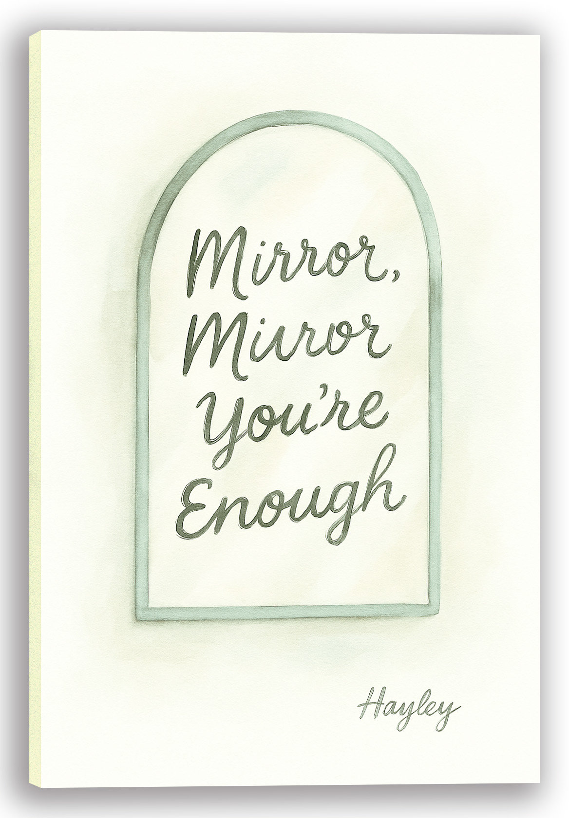 Highland Dunes You're Enough – Inspirational Mirror Canvas Wall Art ...