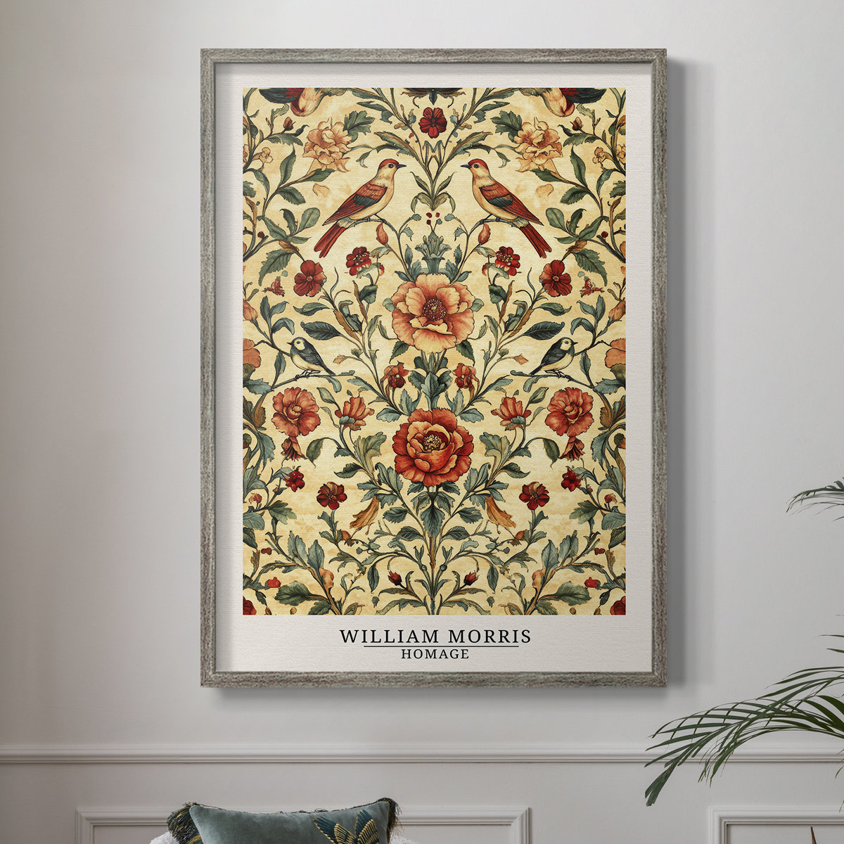 Alcott Hill® WM MORRIS Series CDLVI Framed Print - Solid Wood | Wayfair