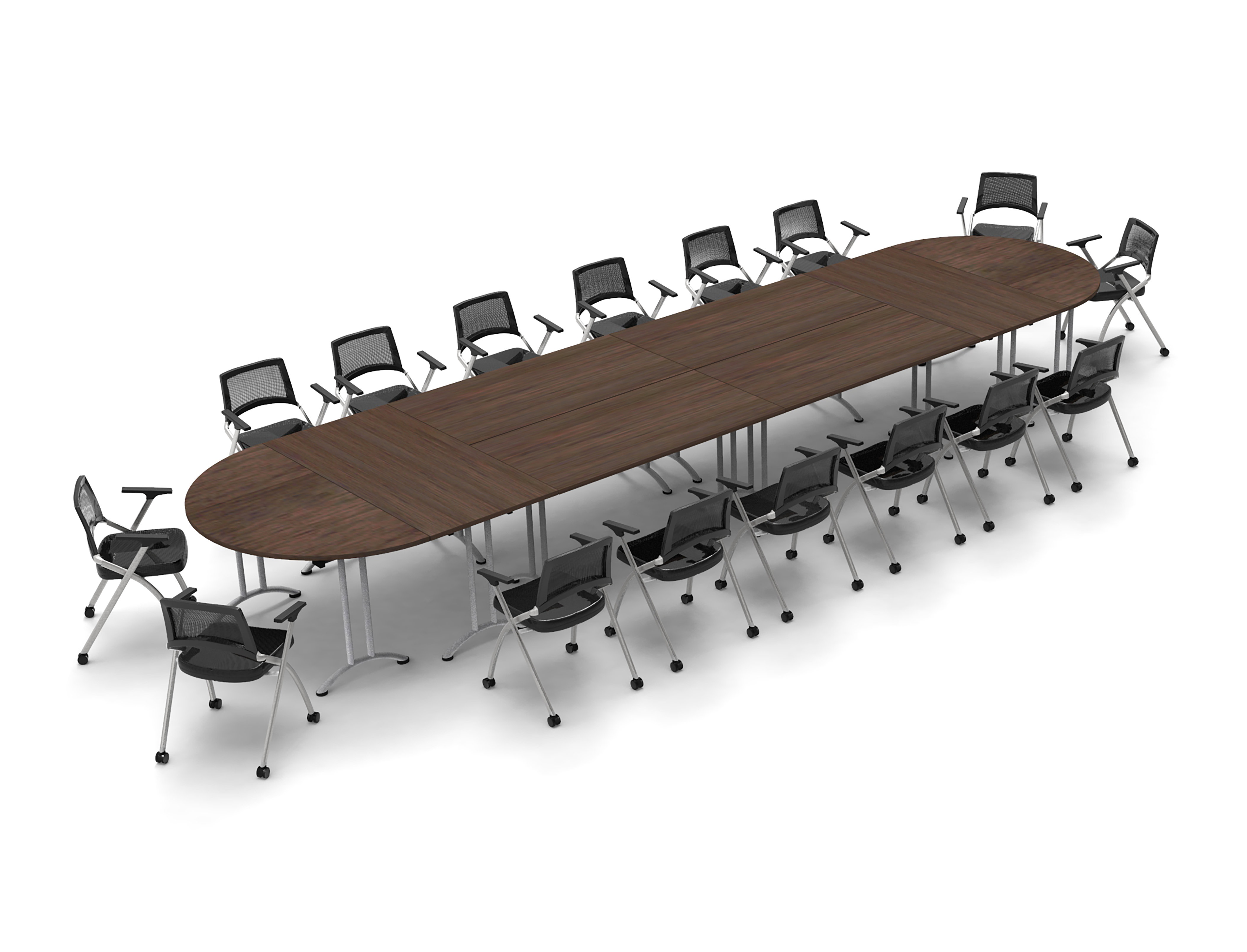 TeamWORK Tables 16 Person Conference Meeting Tables with 16 Chairs ...