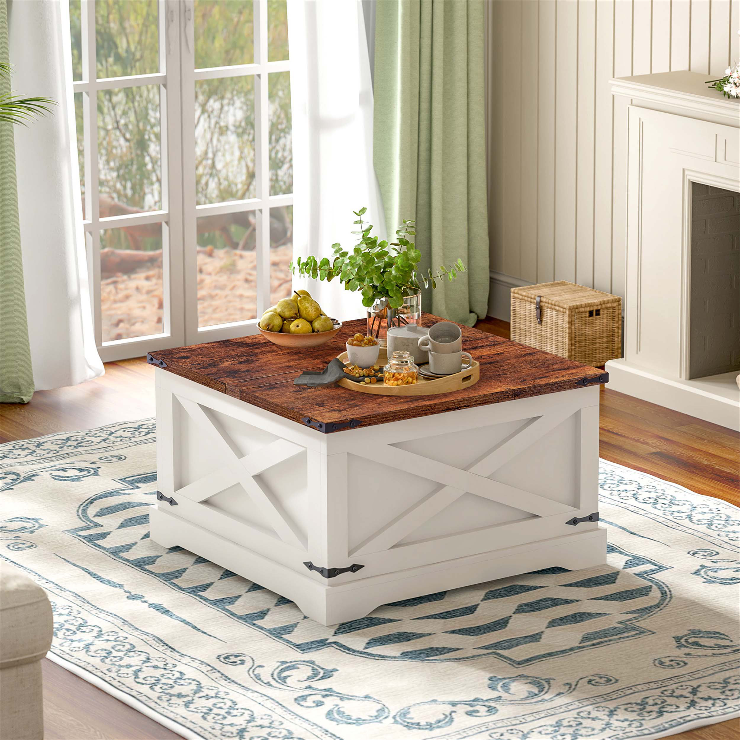 Gracie Oaks Multi-functional Lift-Top Coffee Table with Storage and ...