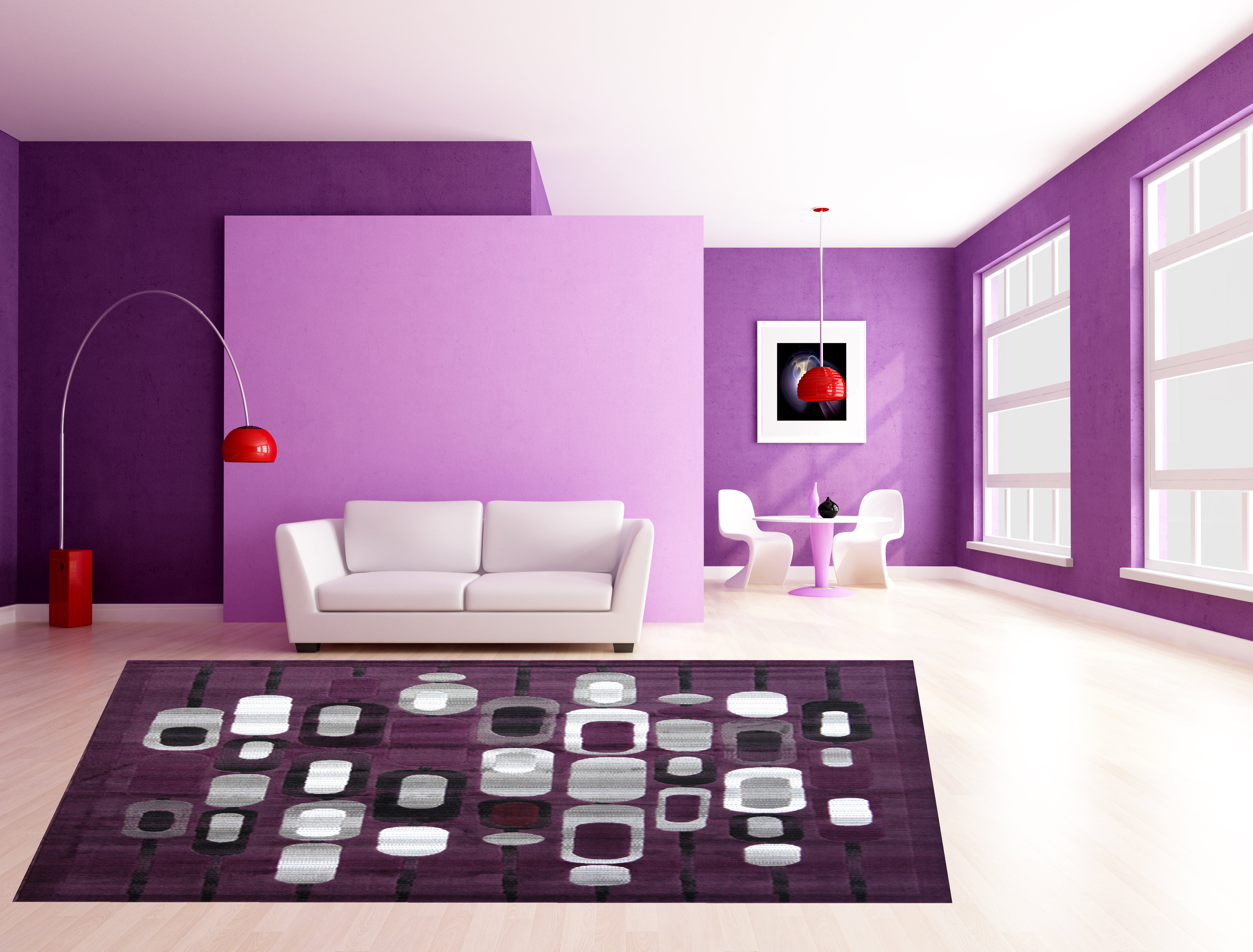 Rug Tycoon Abstract Purple Area Rug | Wayfair