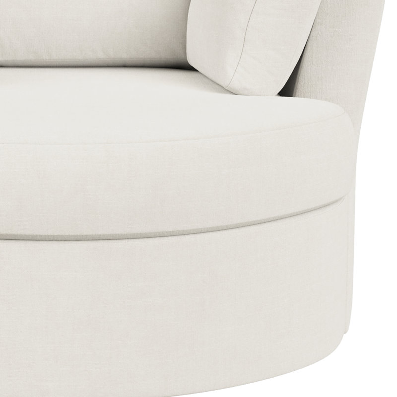 Wade Logan® Berey Slipcovered Swivel Barrel Chair & Reviews | Wayfair