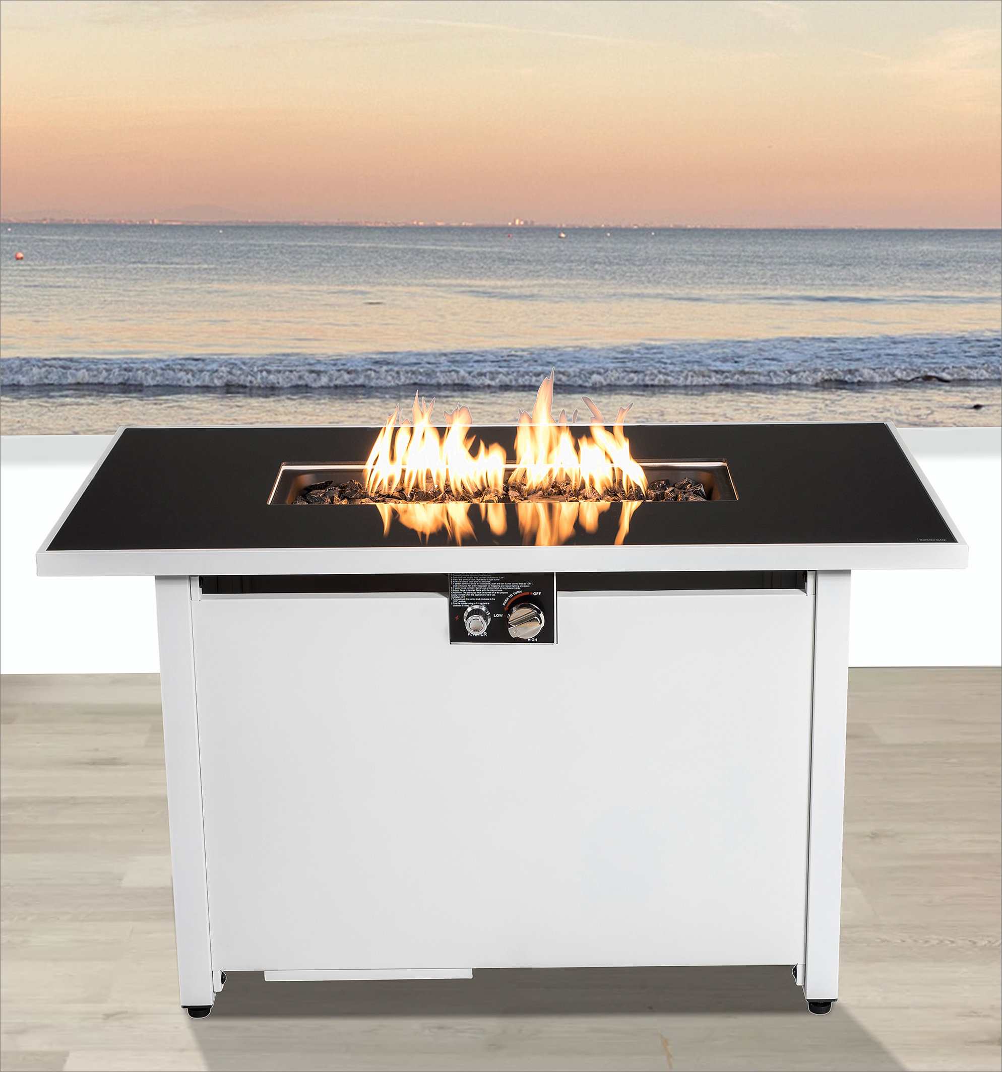 Latitude Run® Steel Outdoor Fire Pit Table With Lid | Wayfair