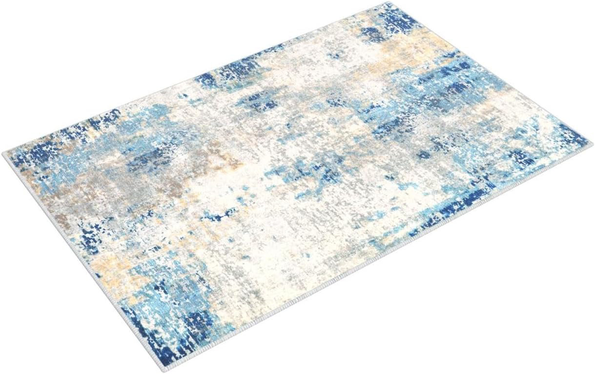 17 Stories Modern Abstract Area Rug - 2X3 Washable Small Front Door Rug ...