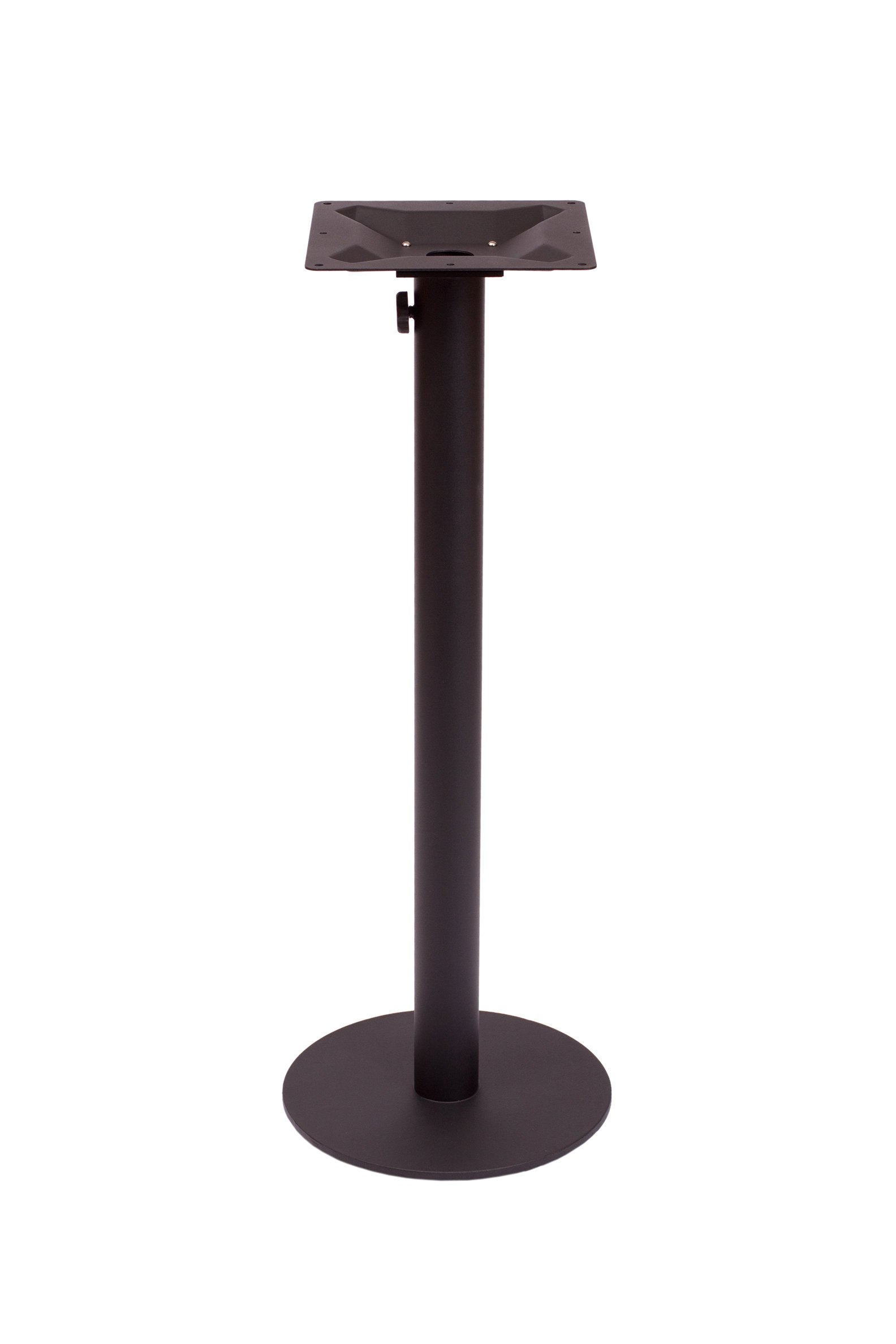 BFM Seating Margate Black 16" Round Outdoor Dining Height Table Base ...