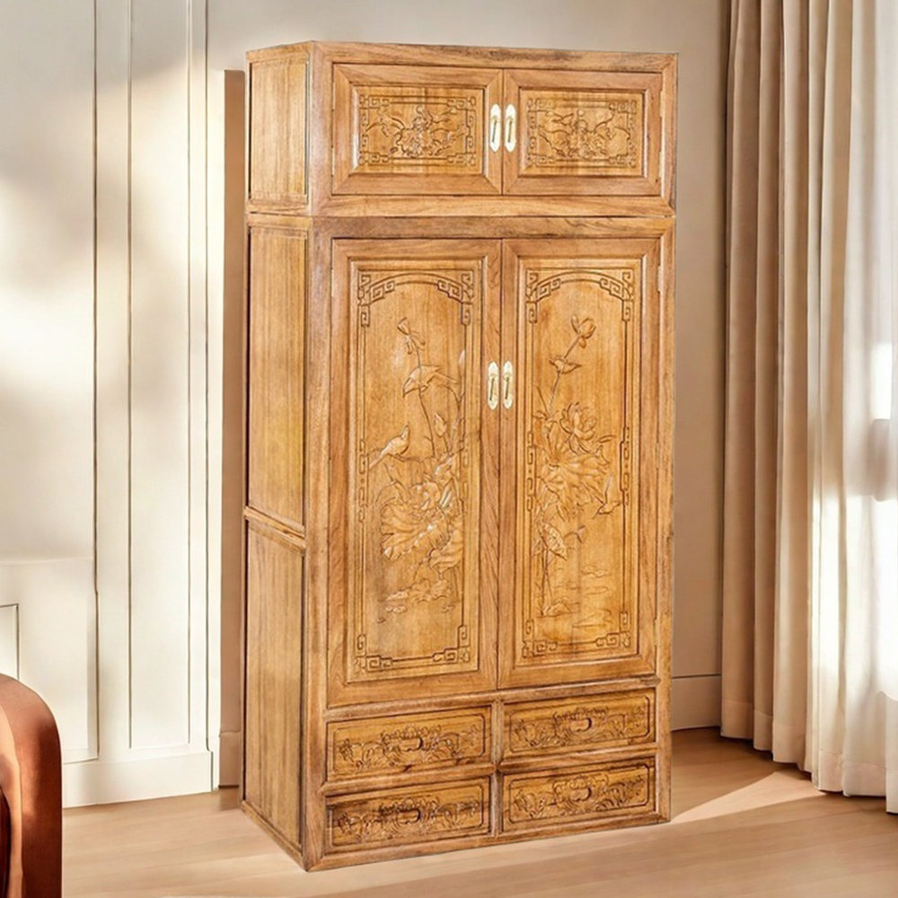 Parttlion Chinese style retro luxury wardrobe | Wayfair