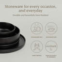 over&back Stackable 16-Piece Semi Hand-Finished Stoneware Dinnerware ...