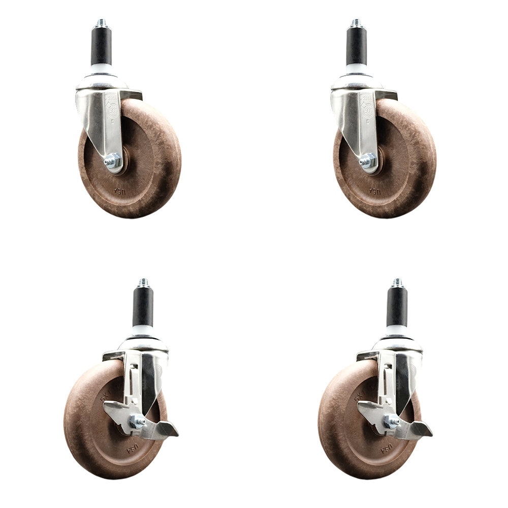 Service Caster 4 Piece High Temp Glass Filled Nylon Caster Set | Wayfair