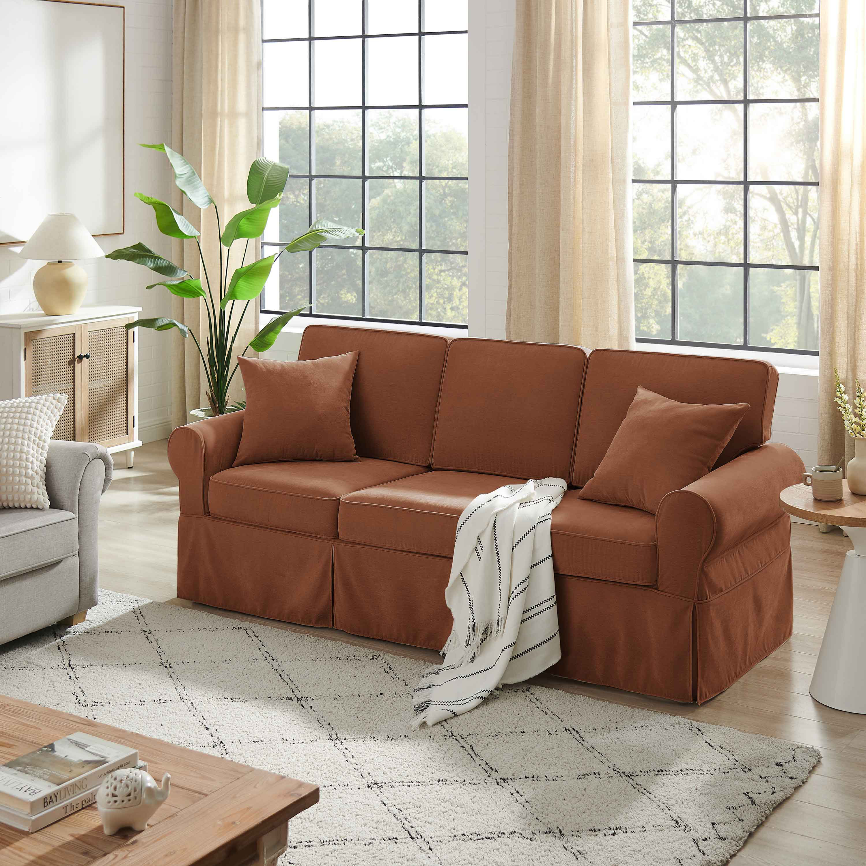 Red Barrel Studio® MINIMORE Modern Style Fiona 87.4"W 3S Slipcover ...