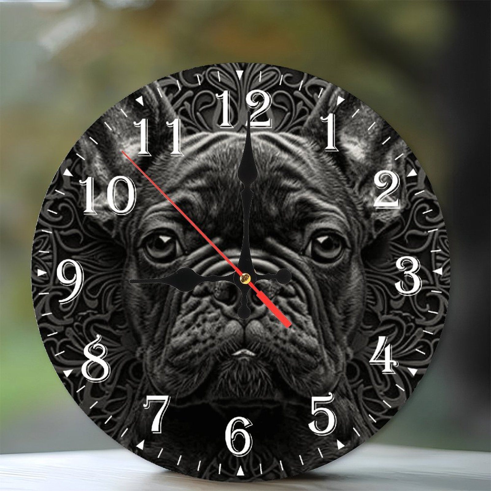 Latitude Run® 10-Inch Wooden Wall Clock, Silent Movement, Battery ...