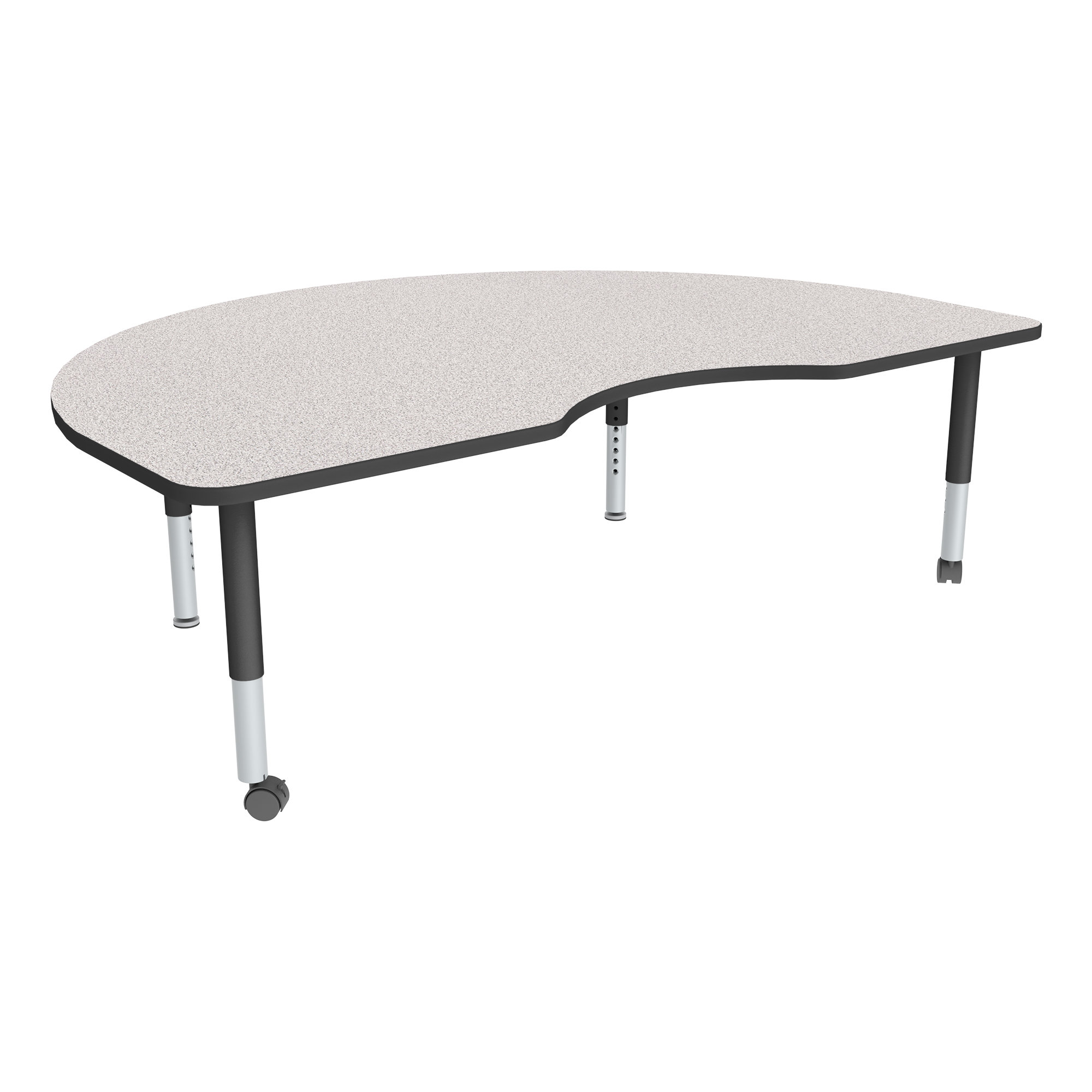 Sprogs Preschool Adjustable Height Kidney Activity Table with Casters ...