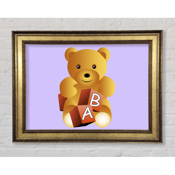 Bright Star Teddy Bear Alphabet Blocks - Single Picture Frame Art ...