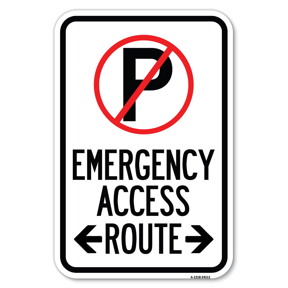 SignMission Emergency Access Route (With Bidirectional Arrow)/24111 ...