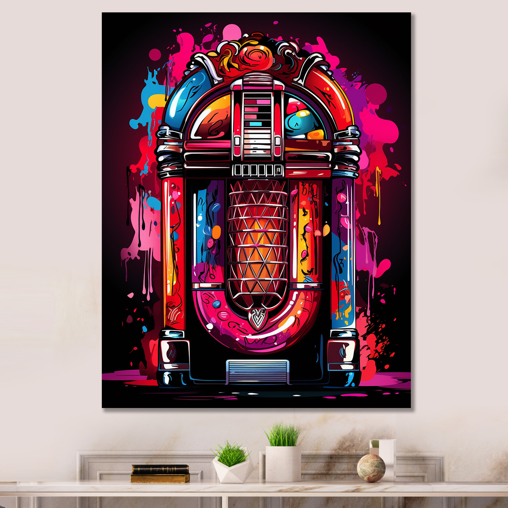 Winston Porter Rock N Roll Jukebox Fever II - Jukeboxes Wall Art | Wayfair