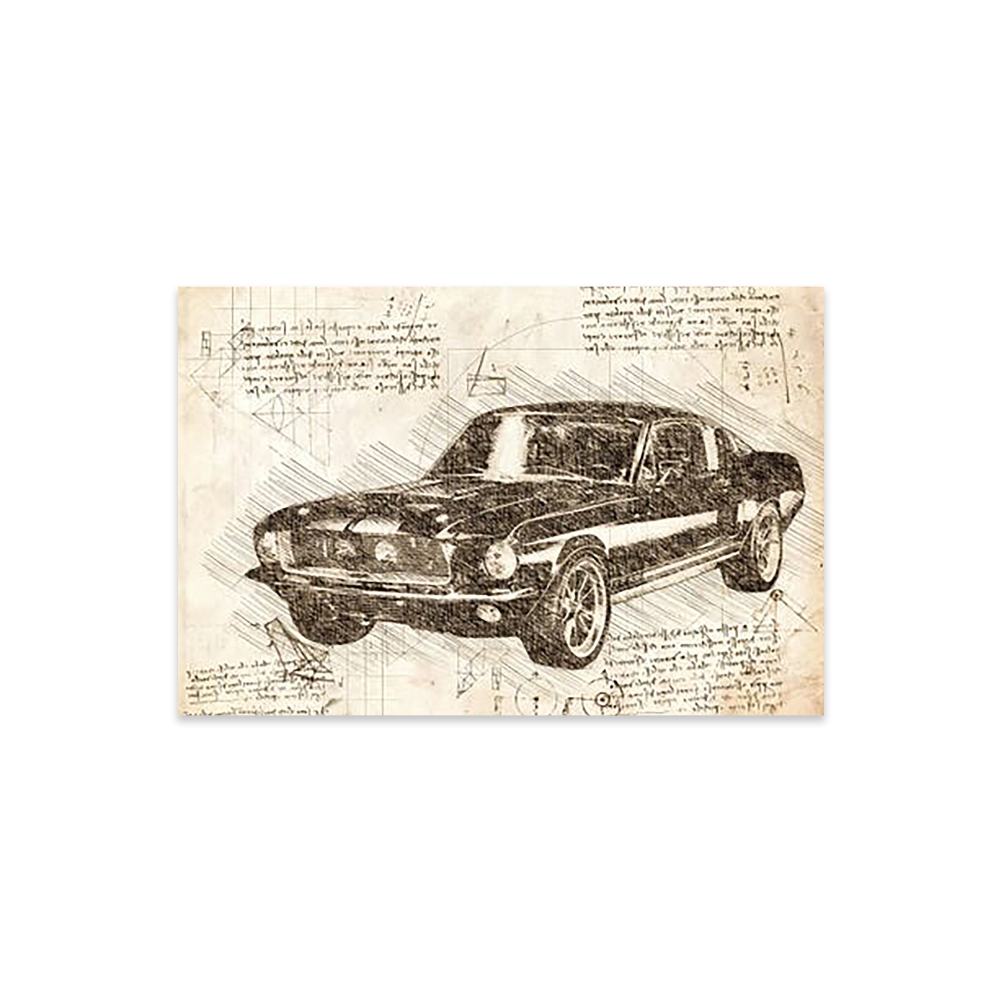Williston Forge Sepia 1967 Ford Mustang Muscle Car Print On Acrylic ...