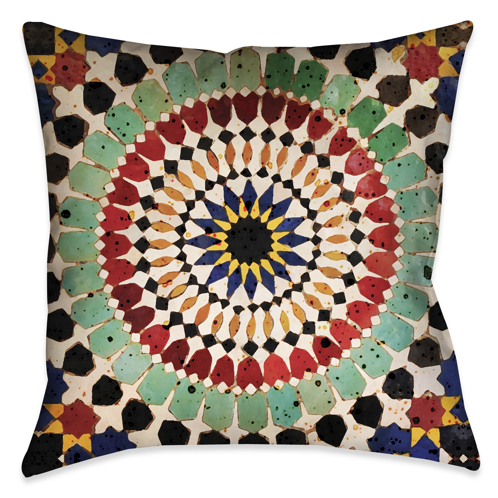 LauralHome Mosaic Tile Geometric Throw Pillow | Wayfair