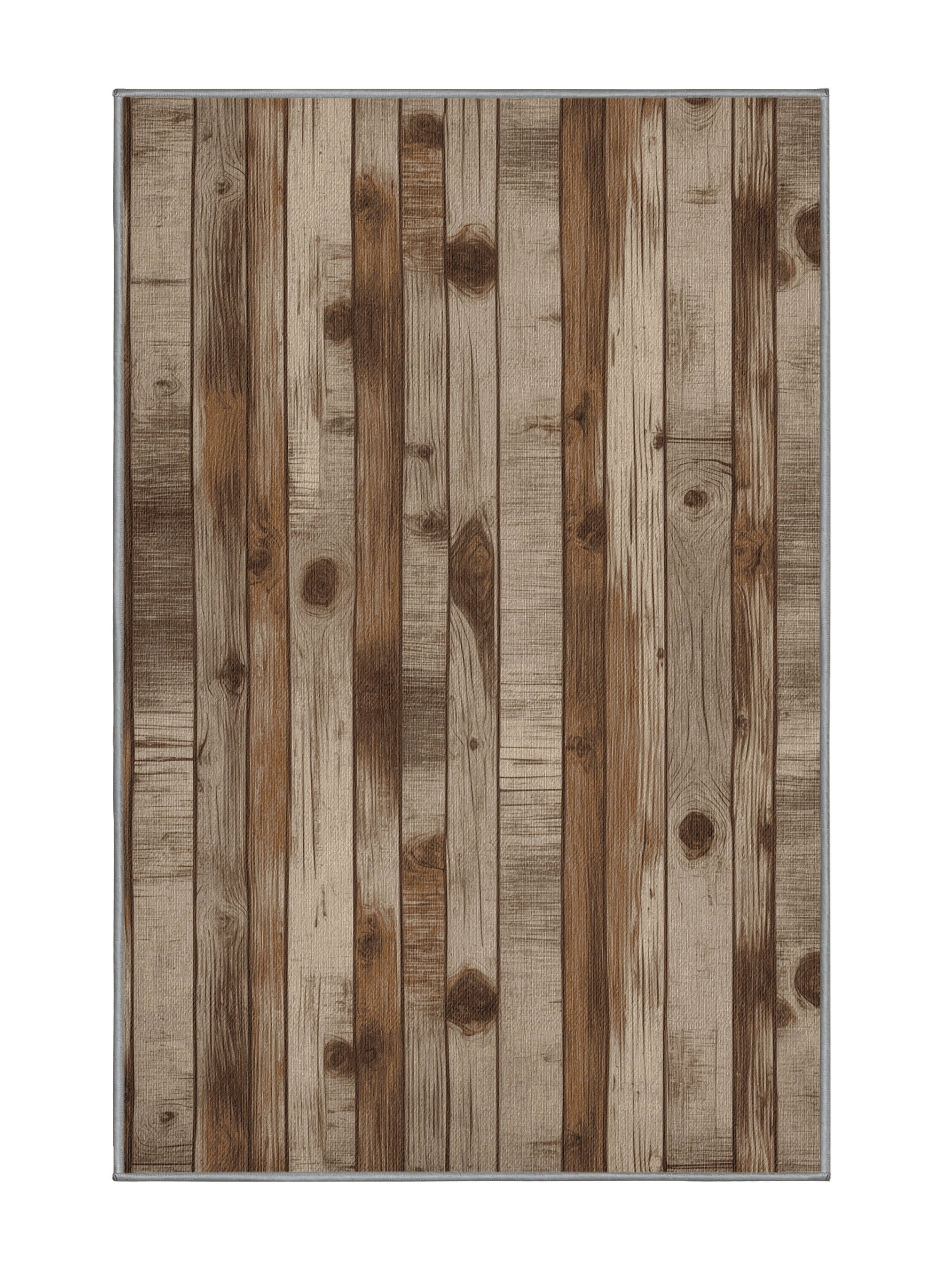 One Allium Way® Washable Rustic Wood Grain Farm Area Rug | Wayfair