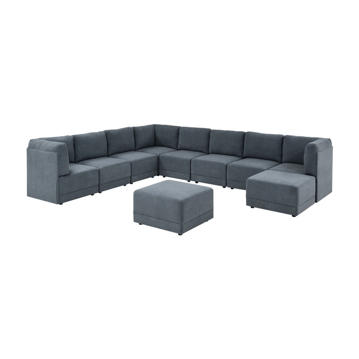 Wade Logan® Towles 10 - Piece Upholstered Sectional & Reviews | Wayfair