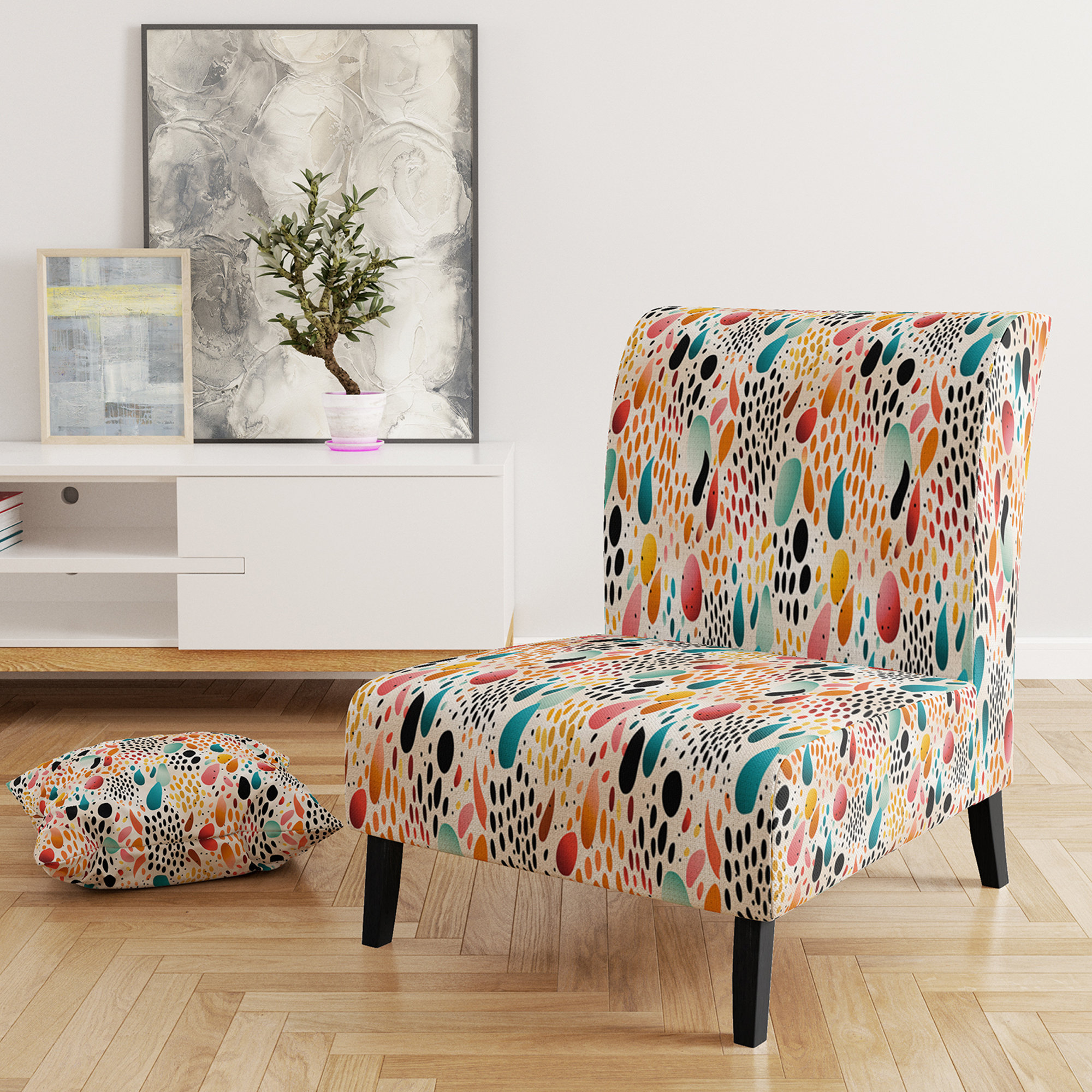 Red Barrel Studio Rainbow Cheetah Rain - Upholstered Modern ...