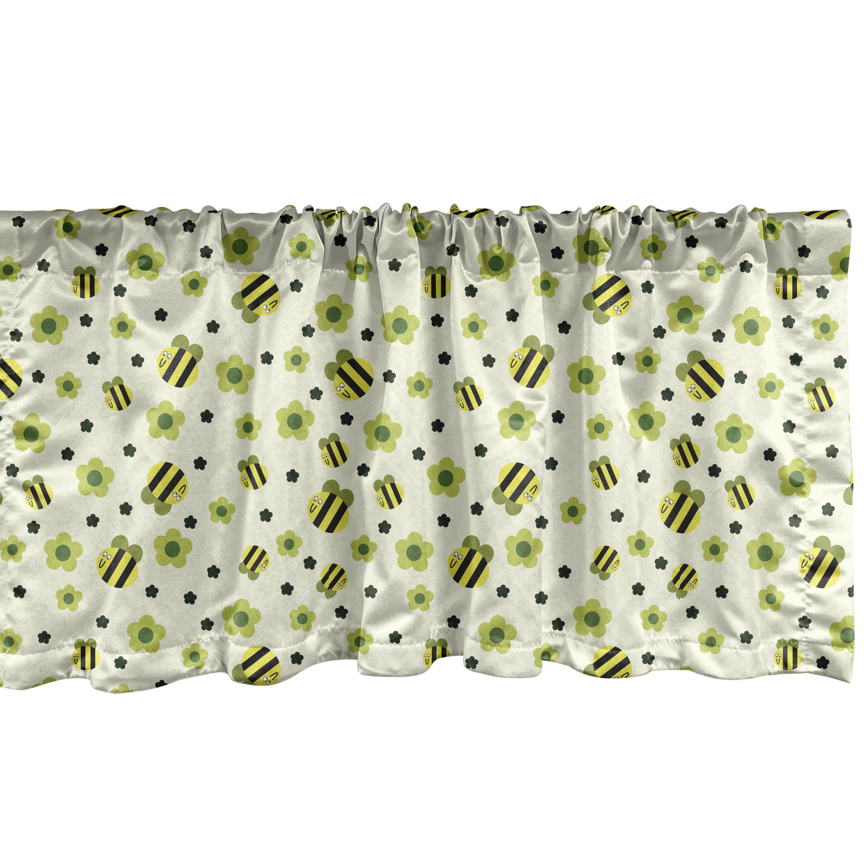 Ambesonne Oriental Valance Pack of 2 Surreal Trees with Swirls Ceil ...