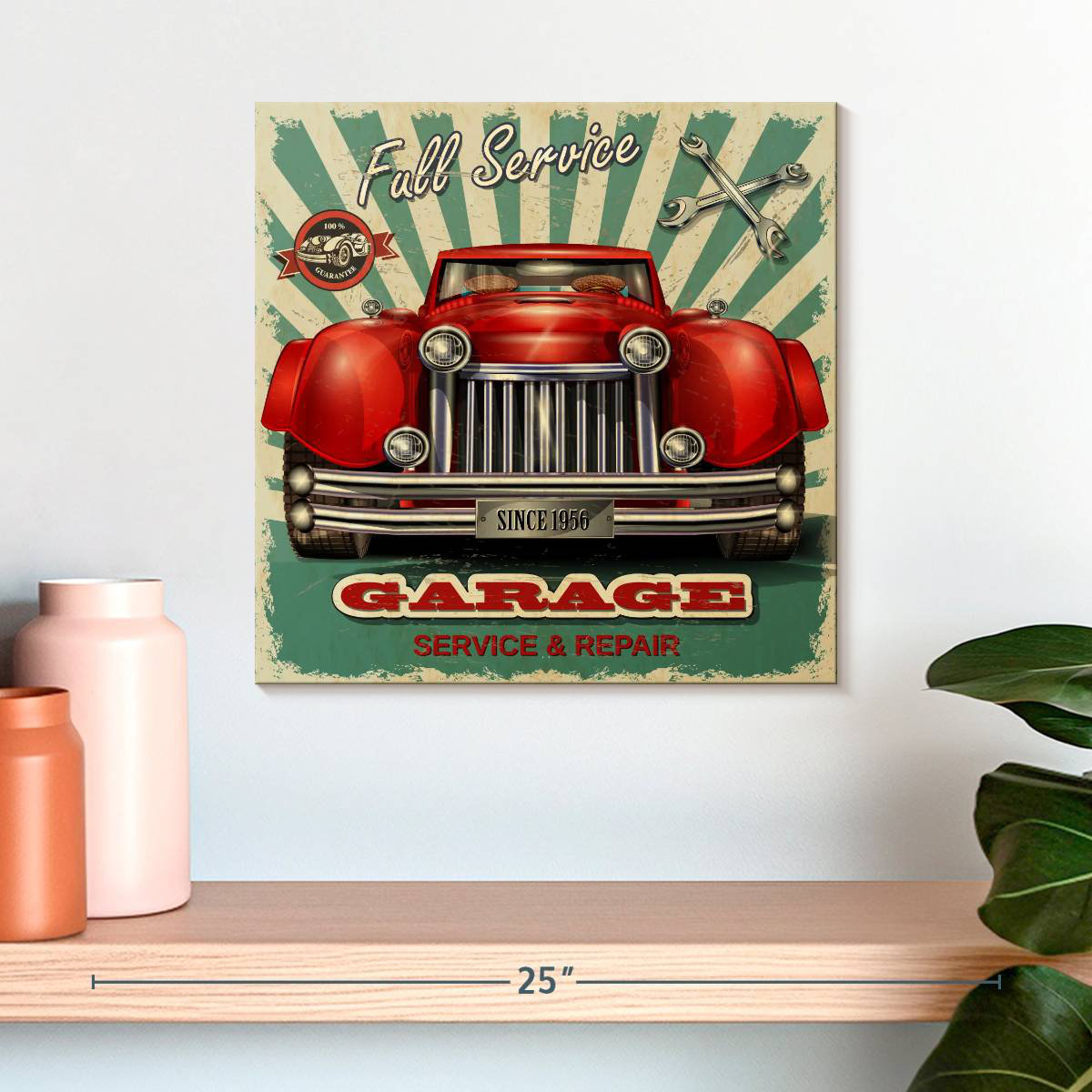 Trinx Kema Vintage Car Garage Wall Sign | Wayfair