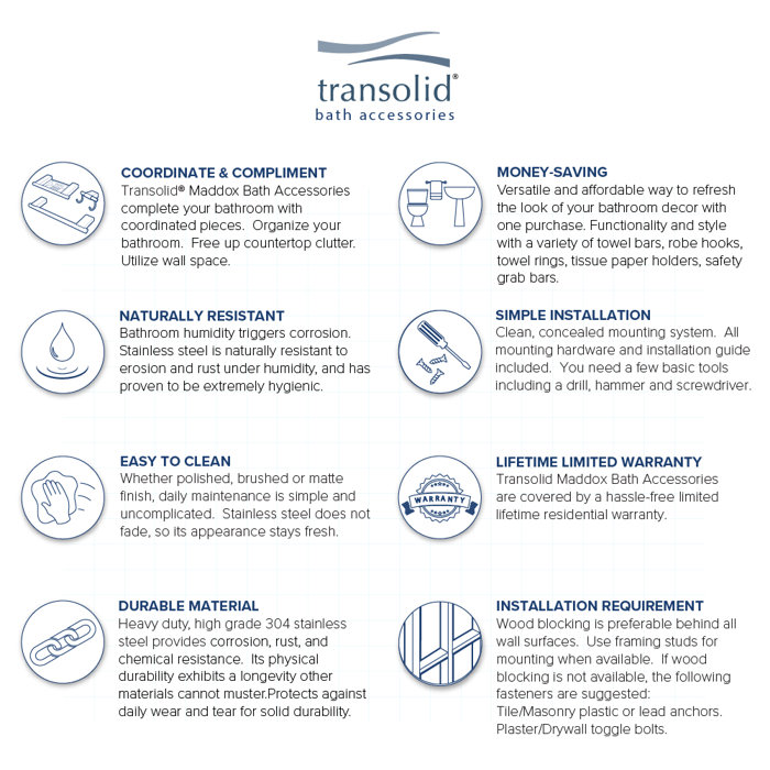 Transolid Maddox 4 - Piece Bathroom Hardware Set & Reviews | Wayfair