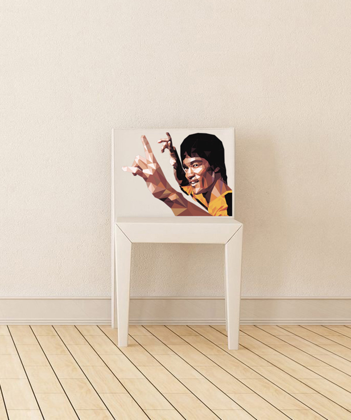 Stickalz Martial Arts Kung Fu Legend Polygonal Wall Decal, Kung Fu ...