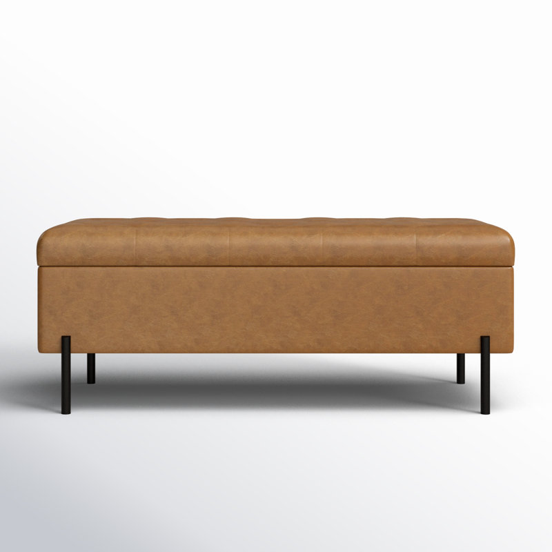 Wade Logan® Brandey Faux Leather Upholstered Storage Bench | Wayfair
