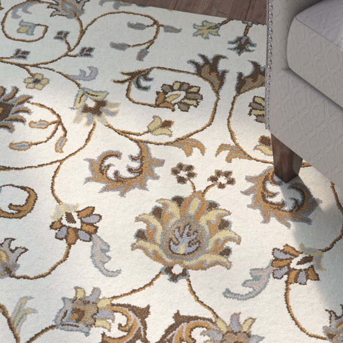 Alcott Hill® Pasadena Handmade Wool Linen/Brown/Gray Indoor/Outdoor Rug ...