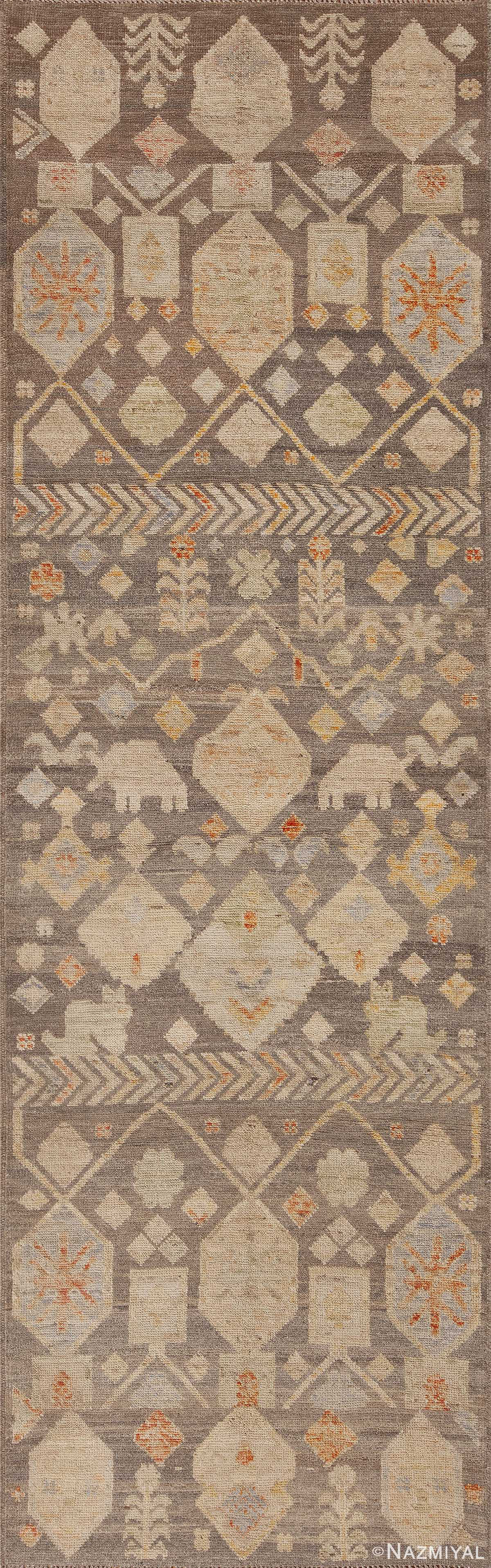 Nazmiyal Collection Primitive Tribal Geometric Design Earthy Modern ...