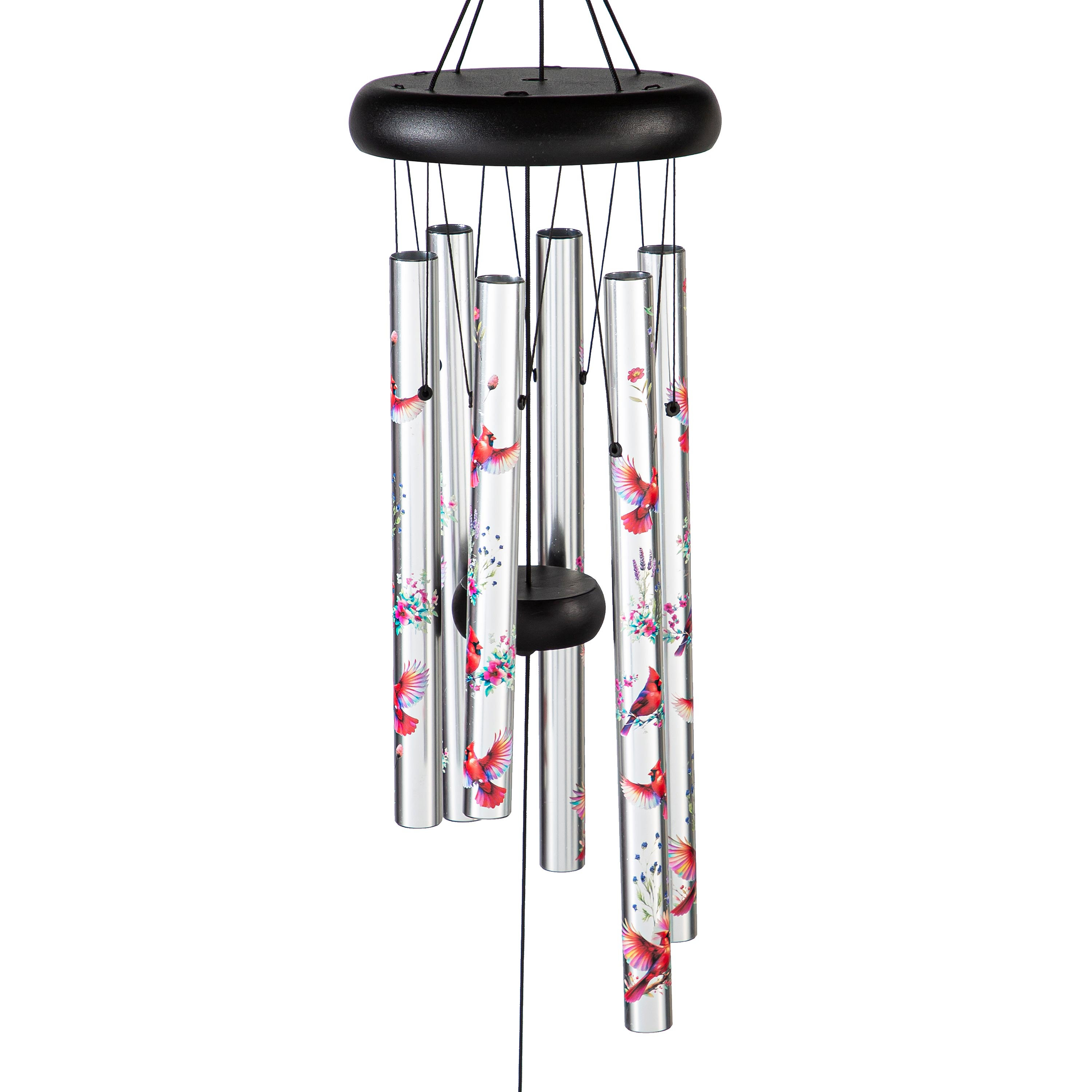 Arlmont & Co. Avria Printed Hand Tuned Wind Chime, Cardinals, 27 ...