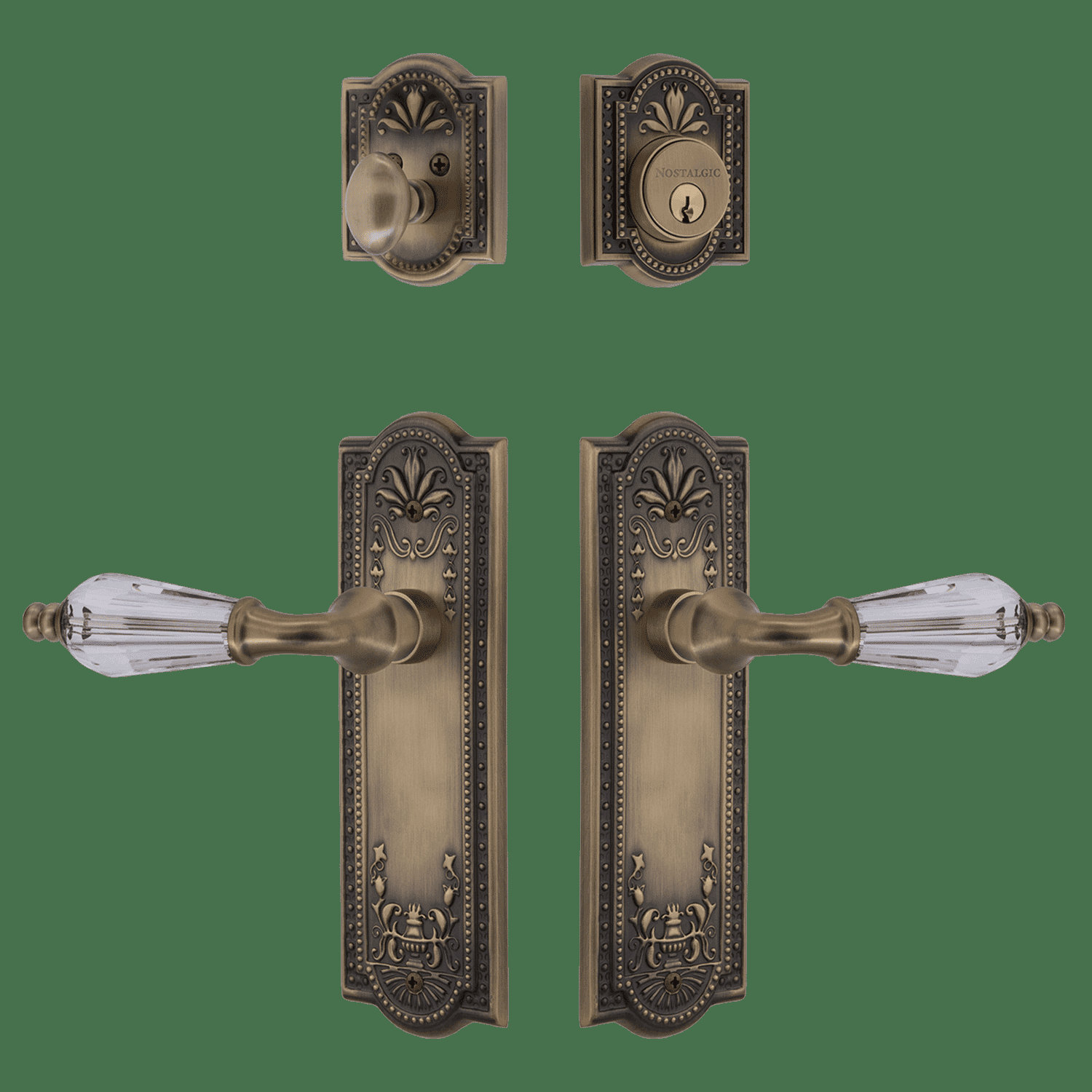 Nostalgic Warehouse Meadows Entry Set with Parlour Crystal Lever ...