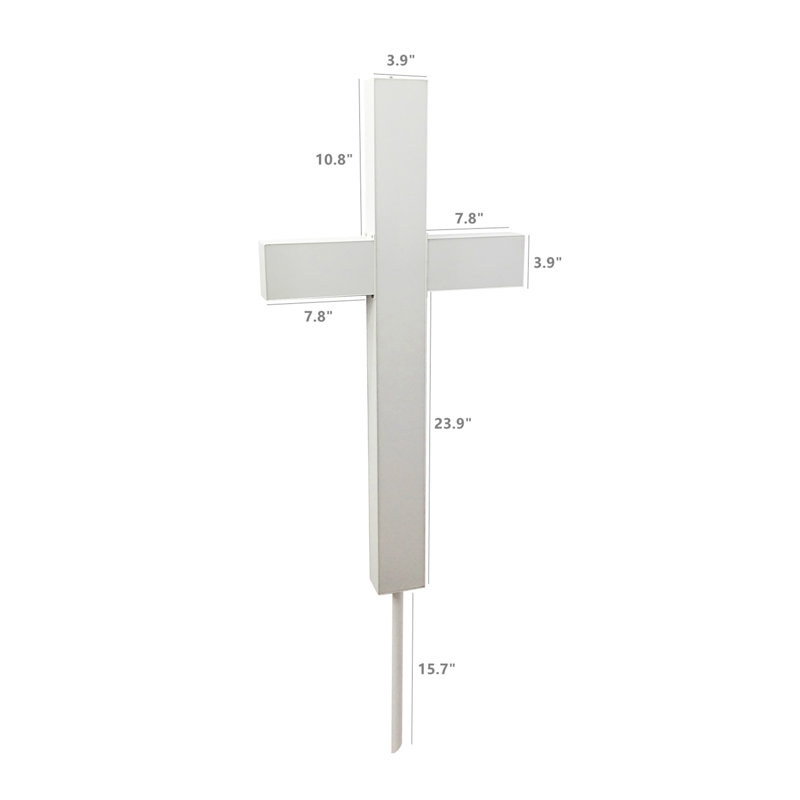 Ivy Bronx Premium Metal & Acrylic Cross LED Lighted Cross, Christian ...