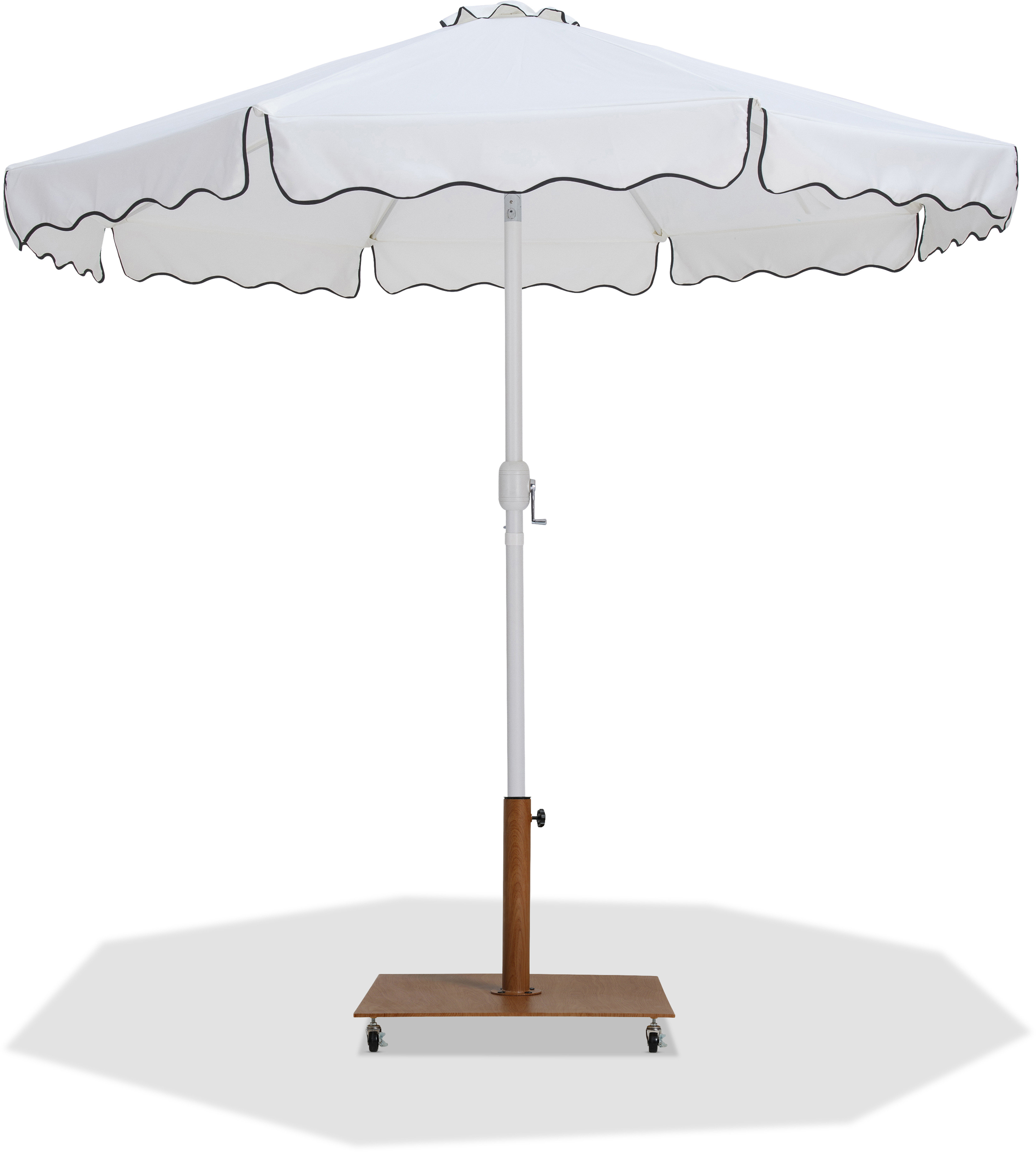 Arlmont & Co. Chavonte Fabric With Piping / Aluminum Patio Umbrella ...