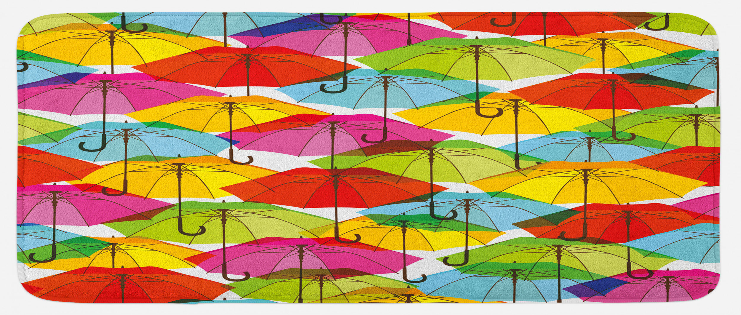 East Urban Home Colorful Umbrella In Vibrant Tones Abstract Rain Themed ...