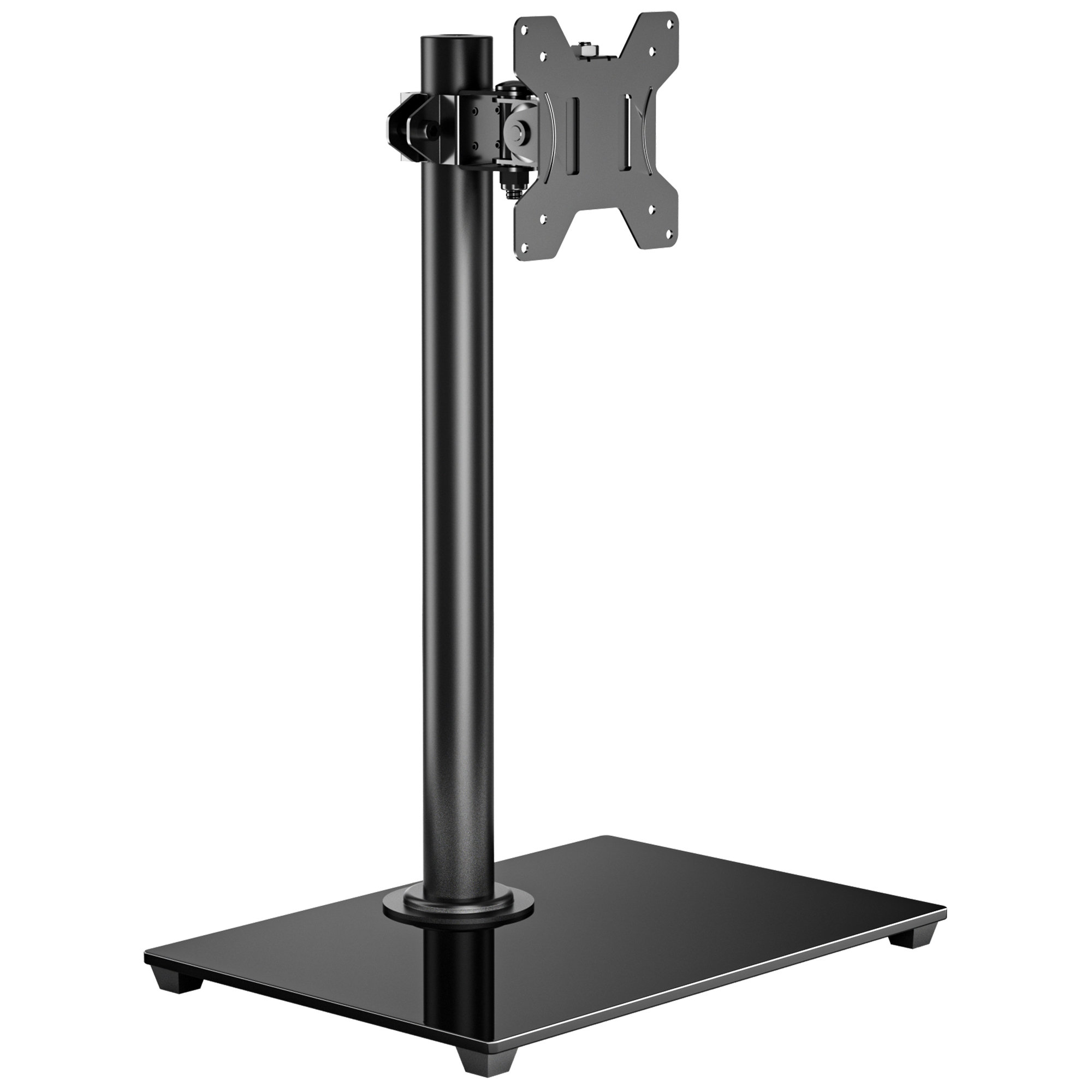 Symple Stuff Karval Symple Stuff Black Tilt Desktop Mount With Shelving ...