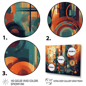 Wade Logan® Braxtyn Orange And Blue Abstracted NostalgiaII On Canvas ...