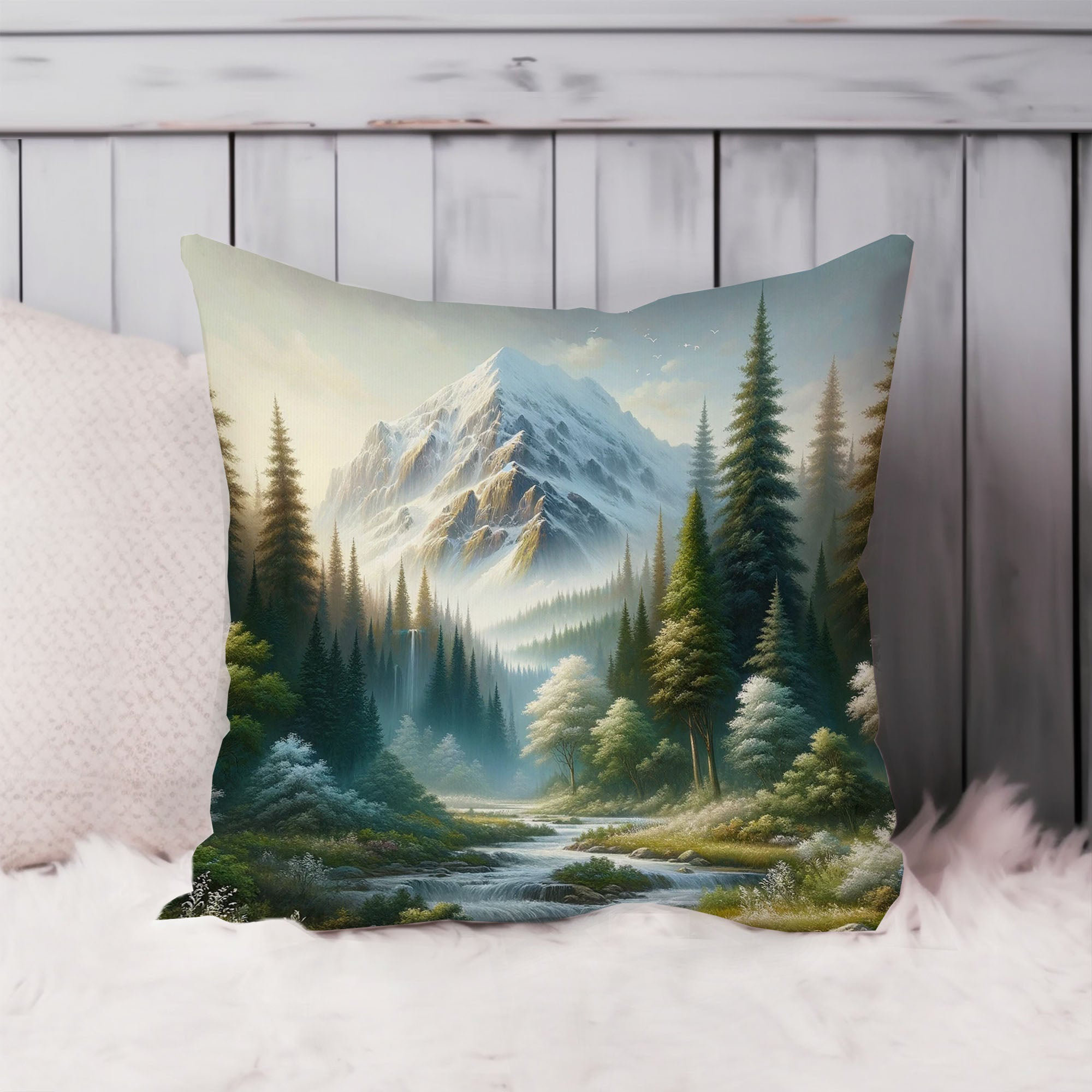 Ethan Taylor Landscape and Nature River and Snowy Mountain II Modern ...