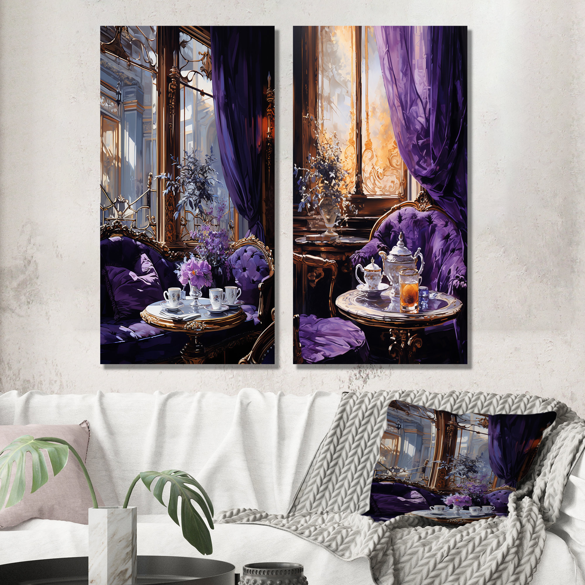 Lark Manor™ Viennese Velvet Tea Time - Coffee Metal Wall Decor Set Of 2 ...